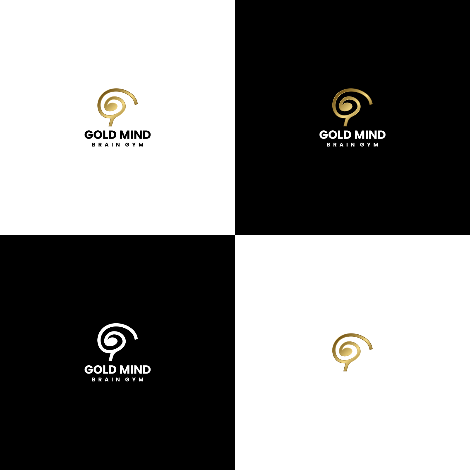 Logo Design for Gold Mind Brain Gym by diysora design | Design #27735243