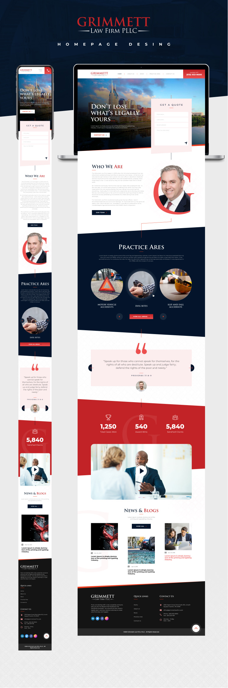 Serious, Professional, Legal services, law firm Web Design for a ...