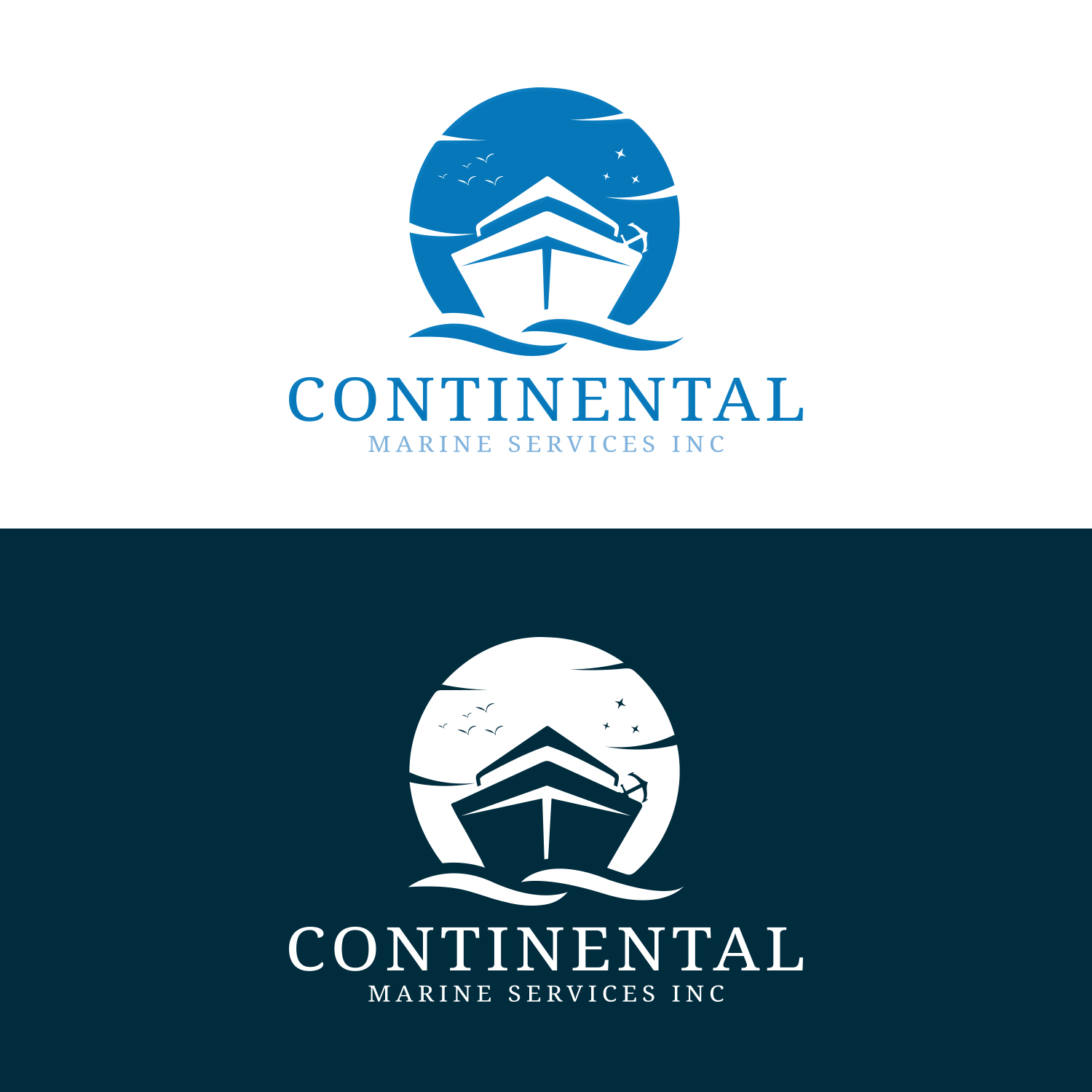 Bold, Serious, Marine Logo Design for Continental Marine Services Inc ...