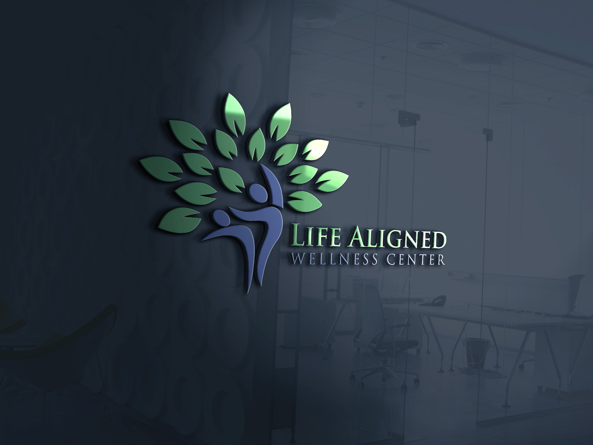 Logo Design for Life Aligned Wellness Center by pothik02 | Design #27753432