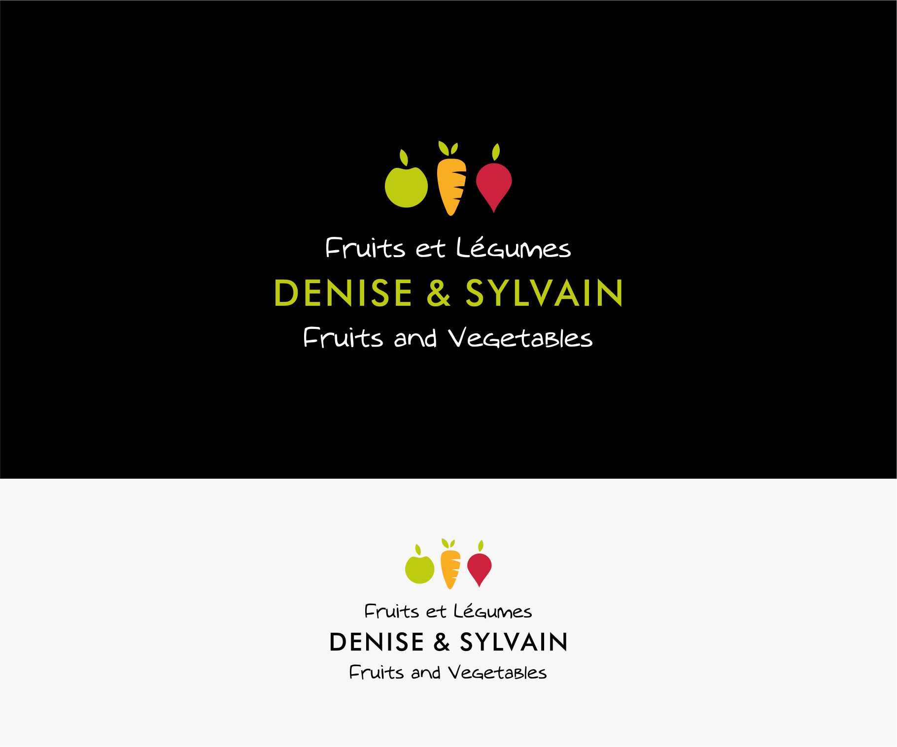 Elegant, Playful Logo Design for Fruits et Légumes Denise & Sylvain ...