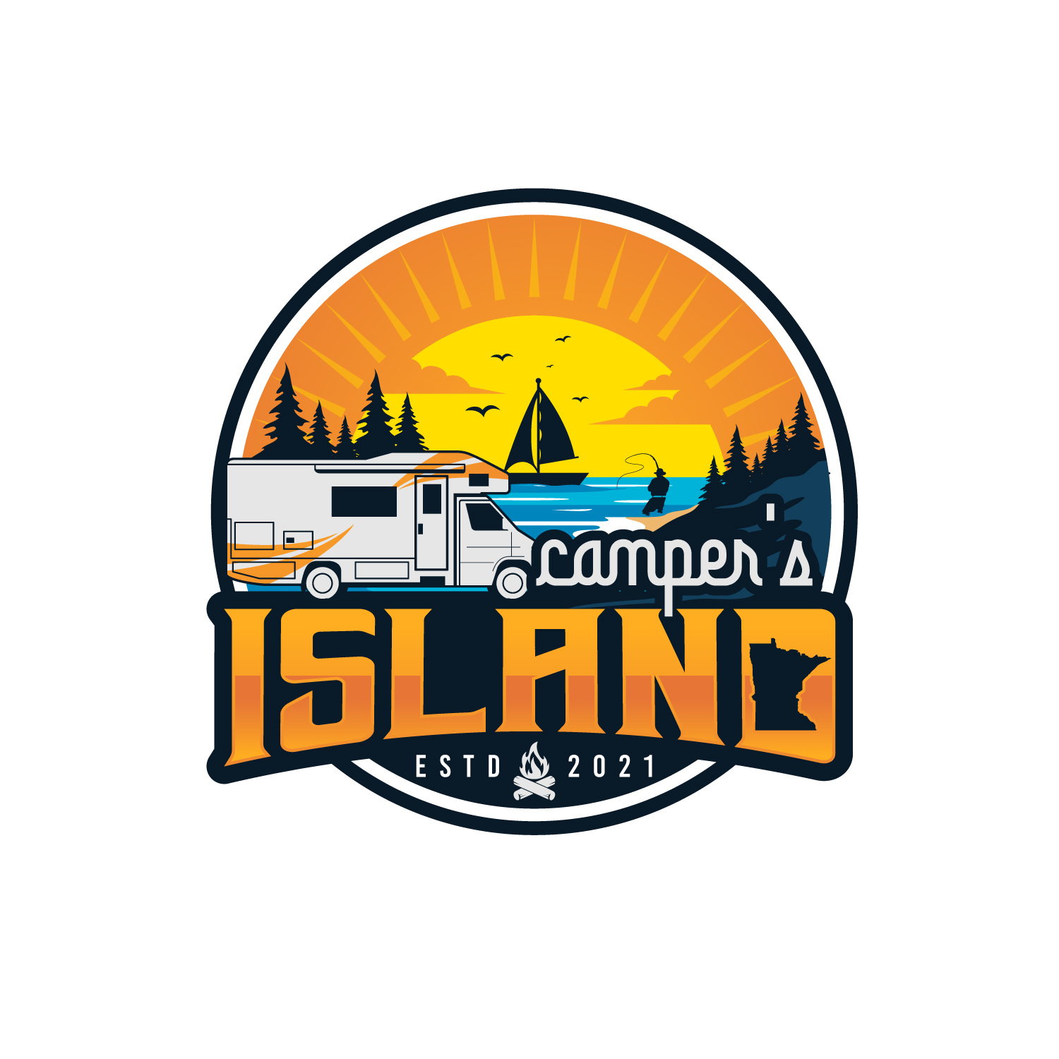 Elegant, Playful, Resort Logo Design for Camper's Island by Dream Logo ...
