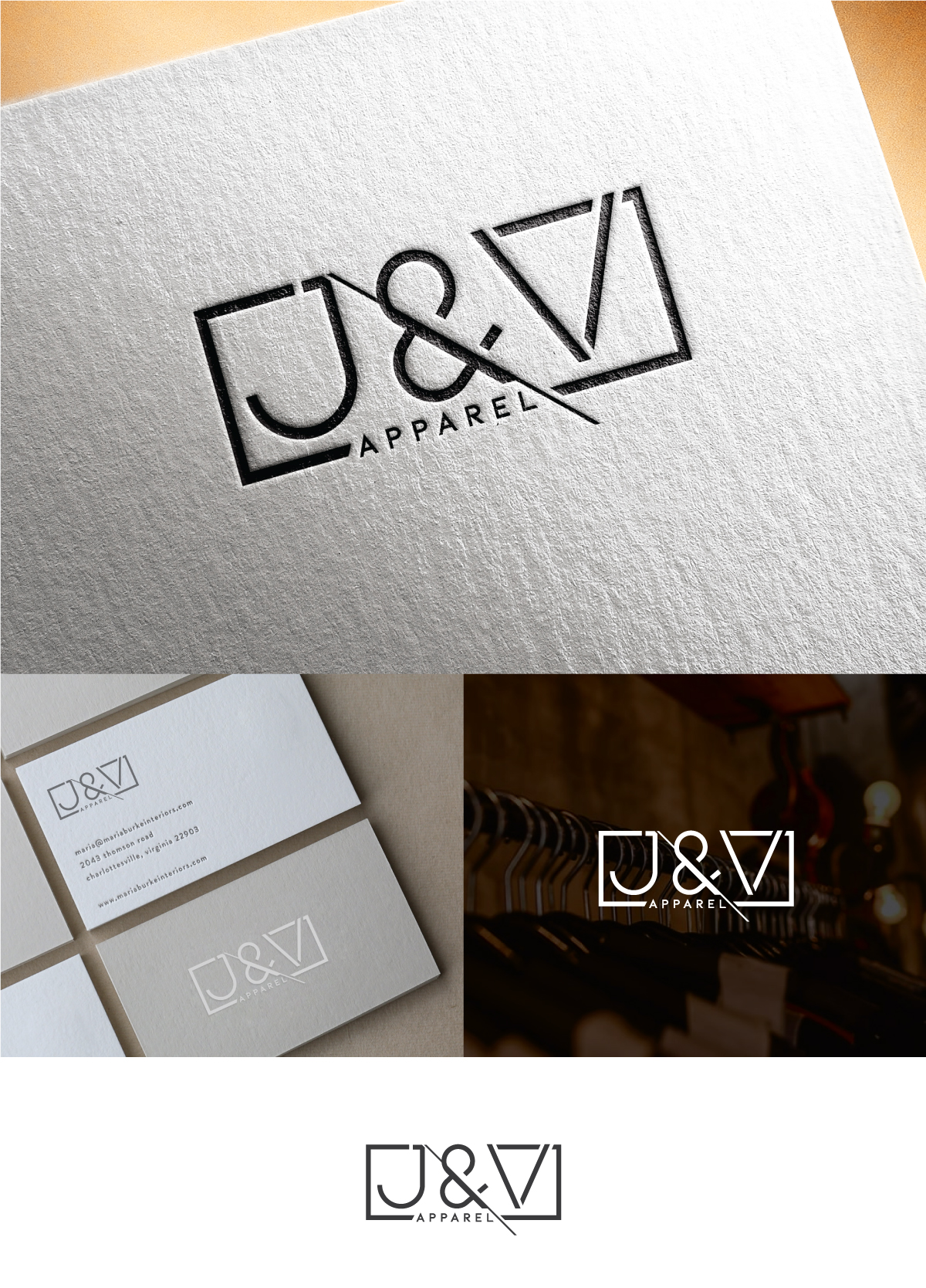 Logo Design for J&V Apparel by step forward 2 | Design #27783216