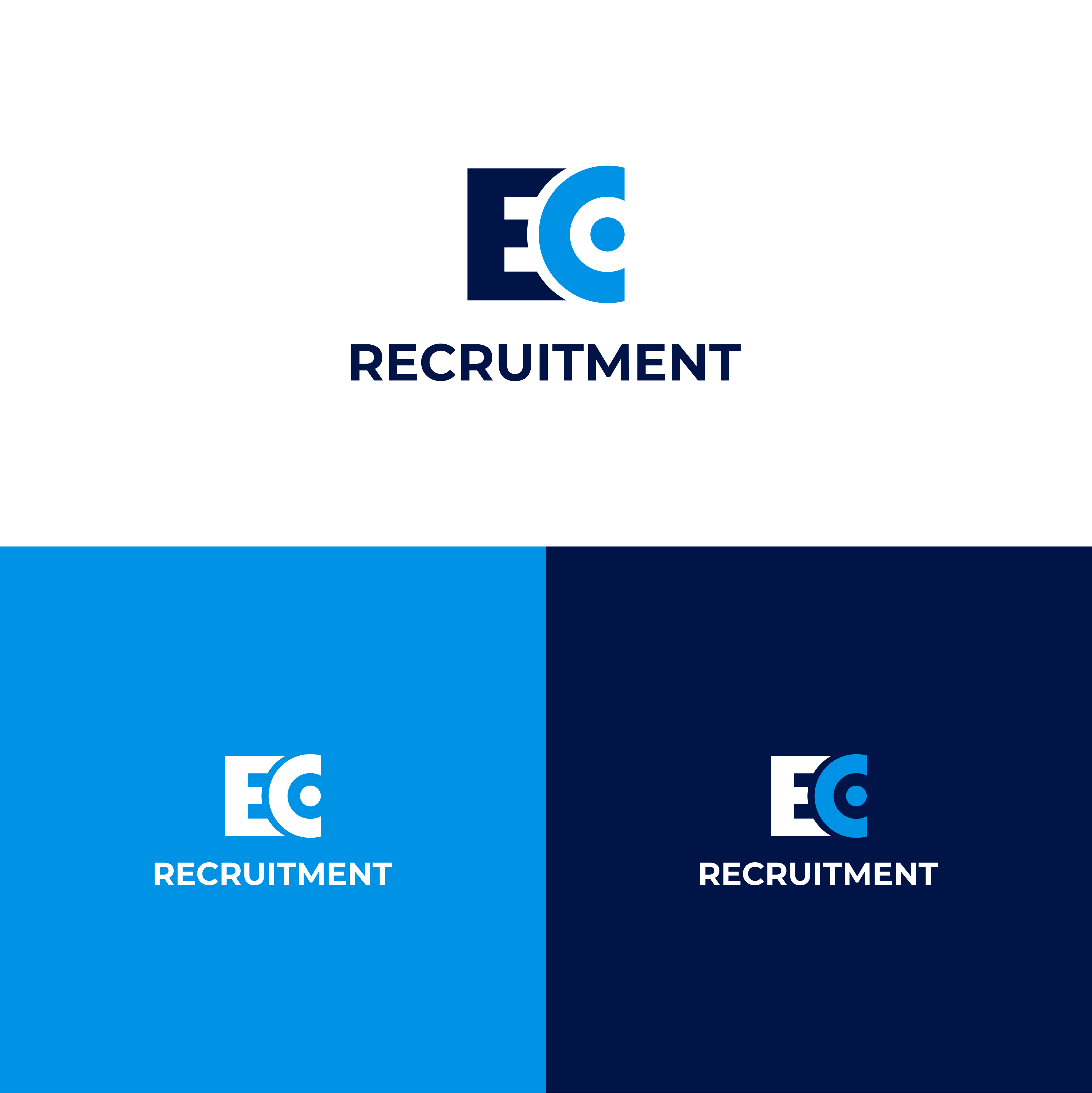 Playful, Modern, Recruitment / Staffing Agency Logo Design for 1. EC ...