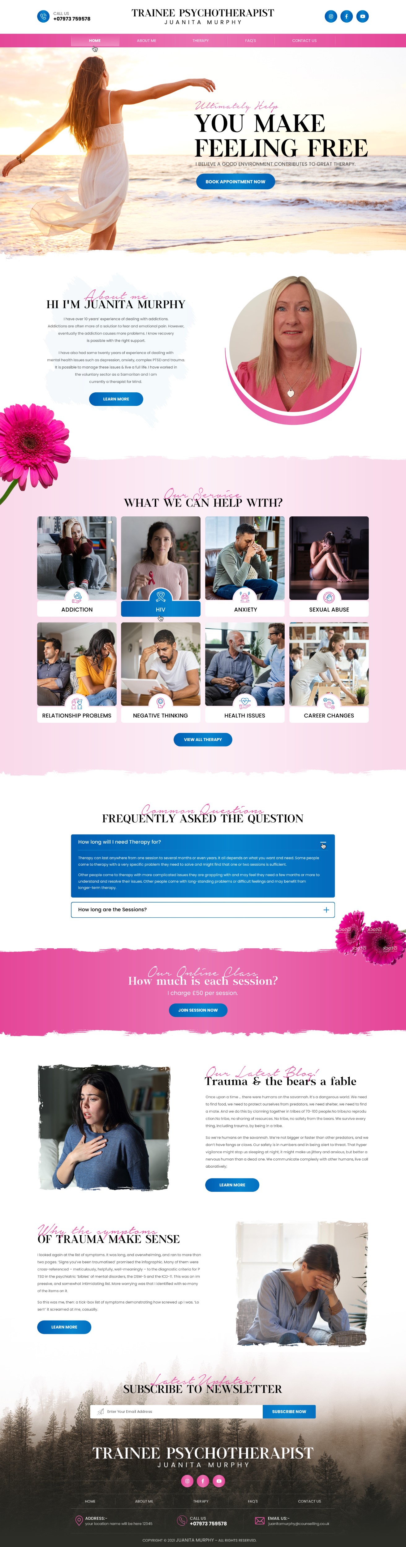 Elegant, Serious, Therapy and Psychology Web Design for a Company by ...