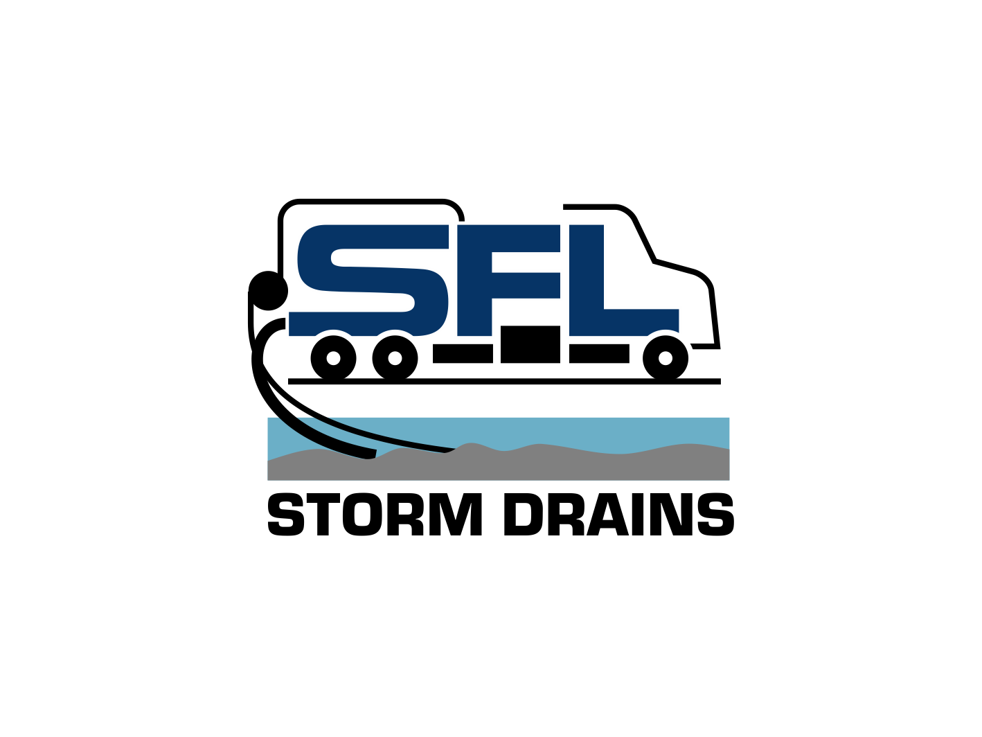 Elegant, Playful, Vacuum truck, storm drain cleanup Logo Design for SFL ...