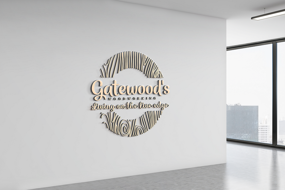 Logo Design for Gatewood's Woodworking " Living on the live edge" by ...