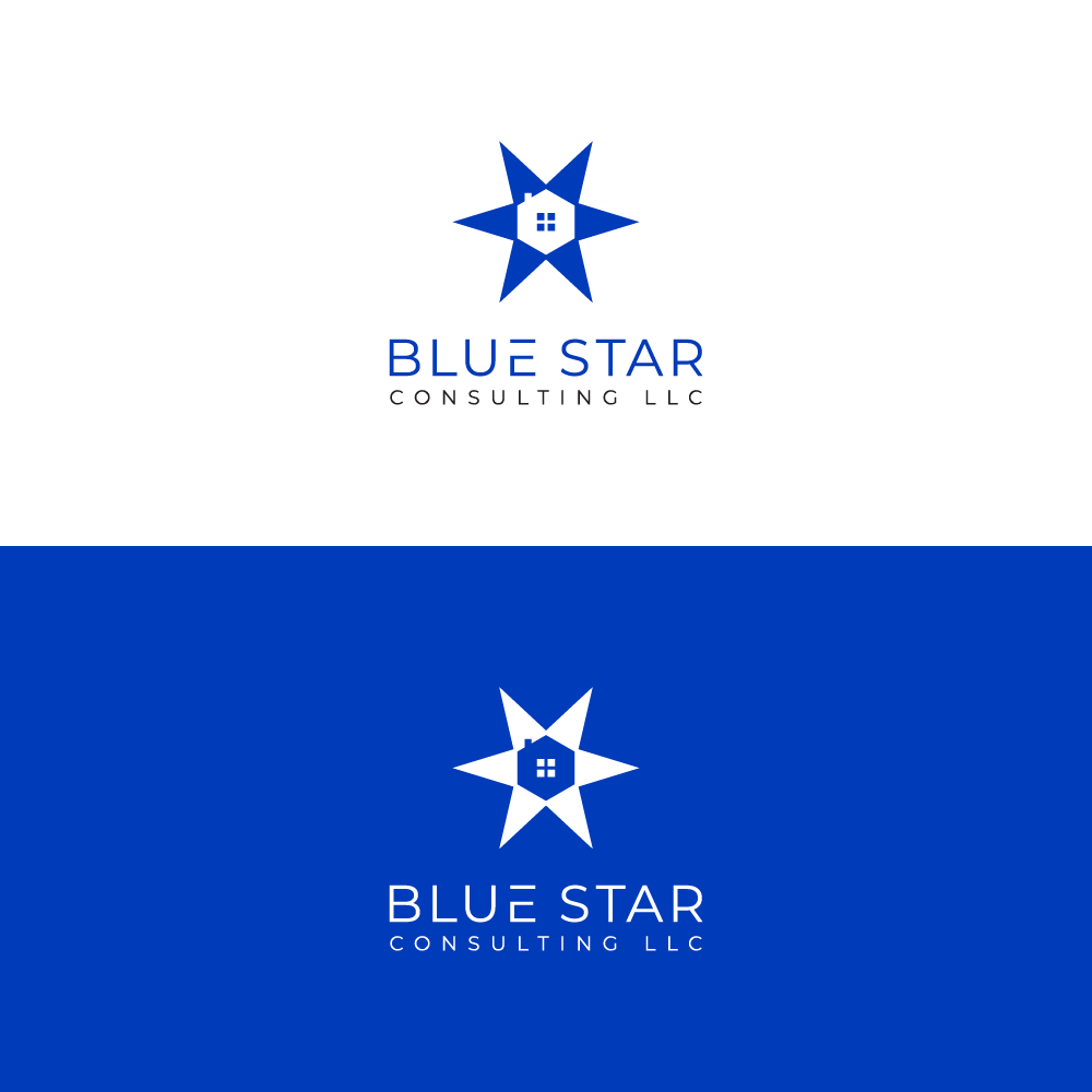 Elegant, Playful, Real Estate Logo Design for Blue Star Consulting, LLC ...