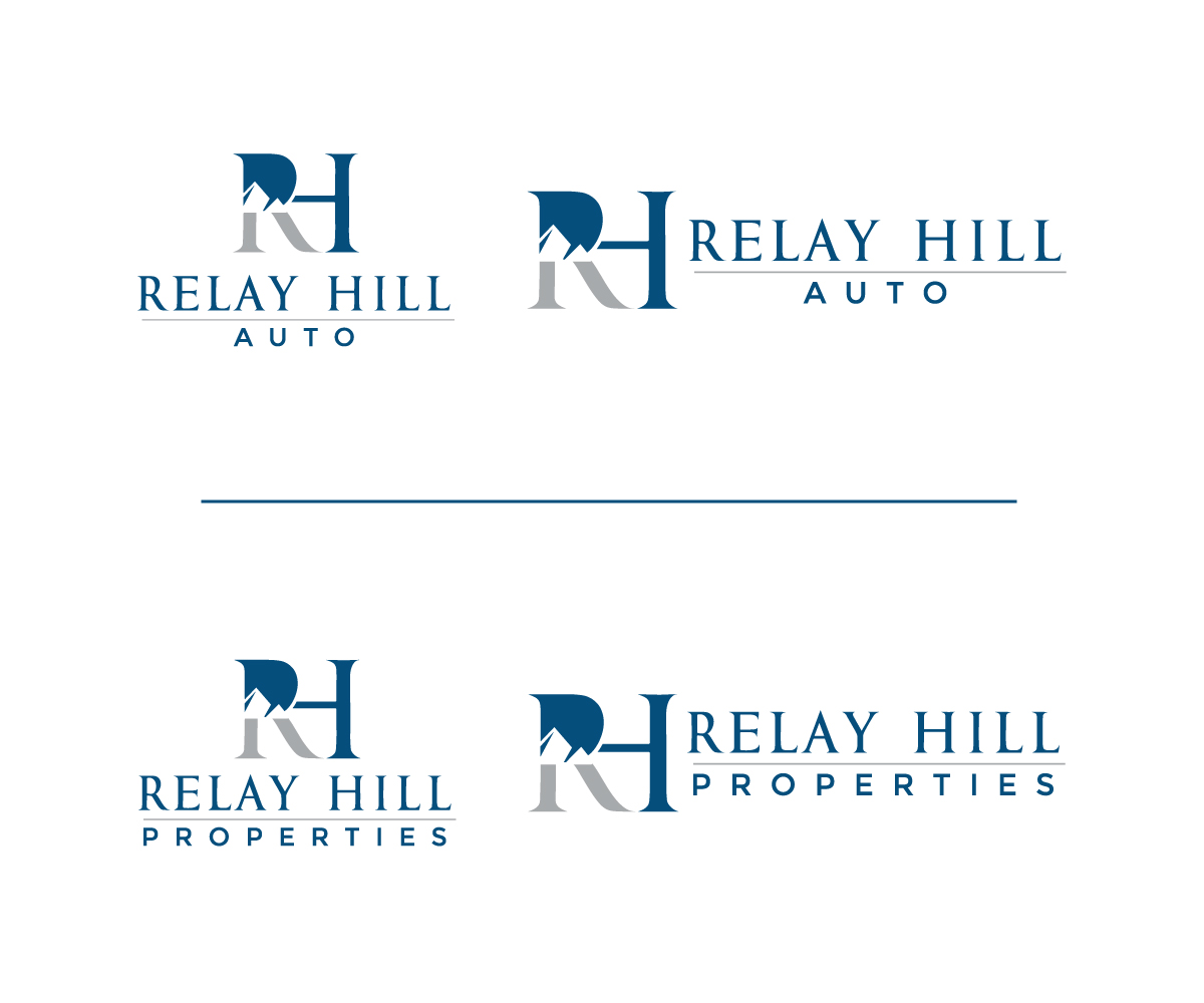 Elegant, Playful Logo Design for 1. Relay Hill Auto 2. Relay Hill Properties by Badhan | Design ...