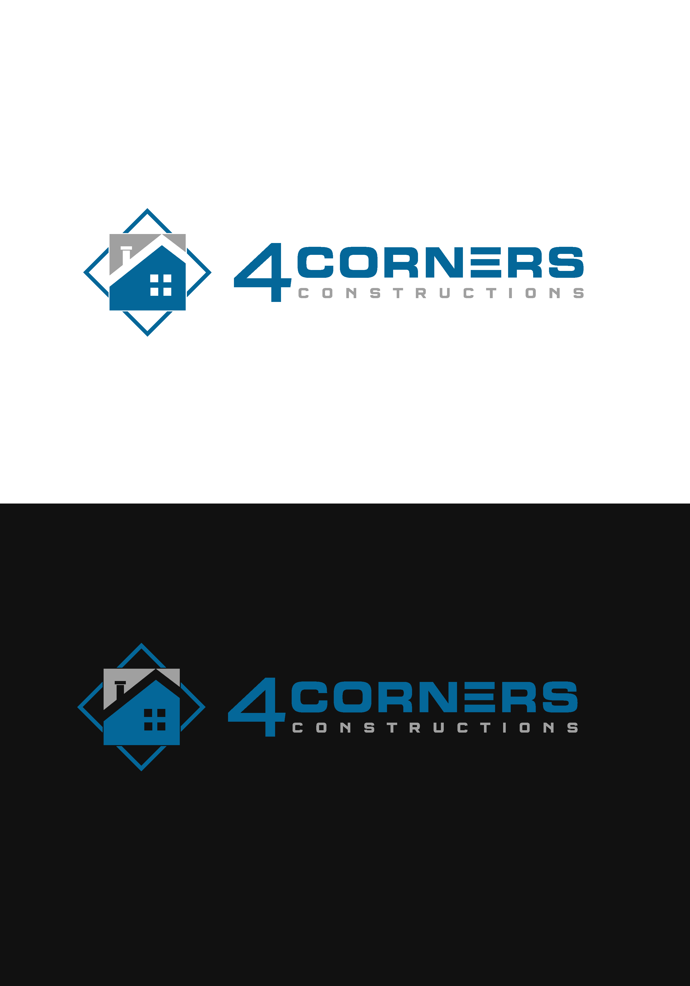 Elegant, Playful, Construction Logo Design for 4 Corners Construction ...