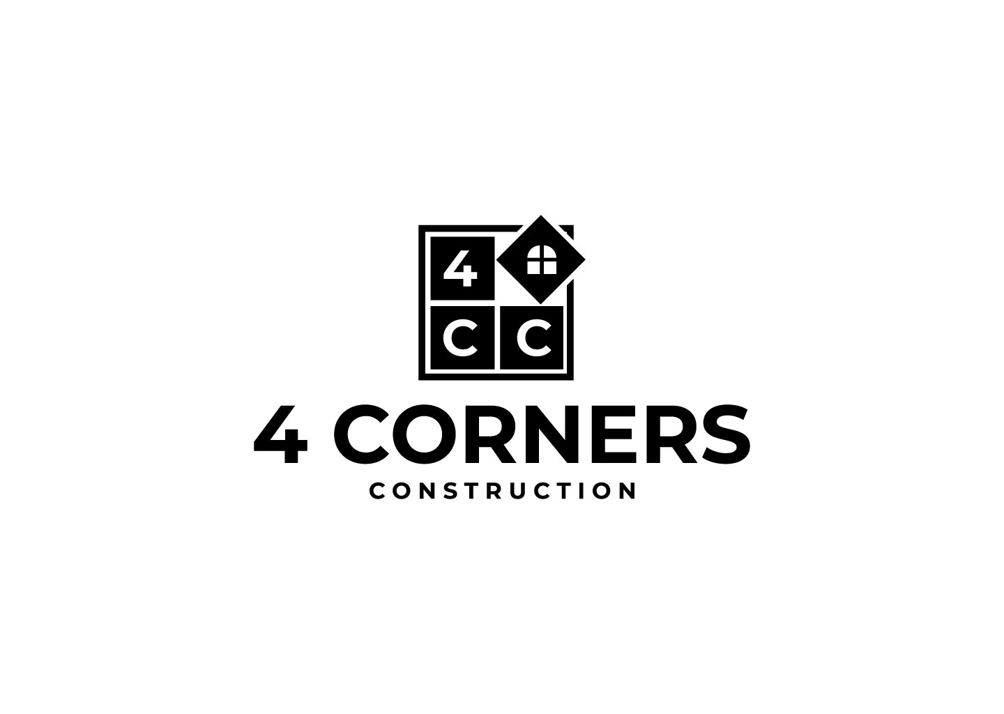 Elegant, Playful, Construction Logo Design for 4 Corners Construction ...