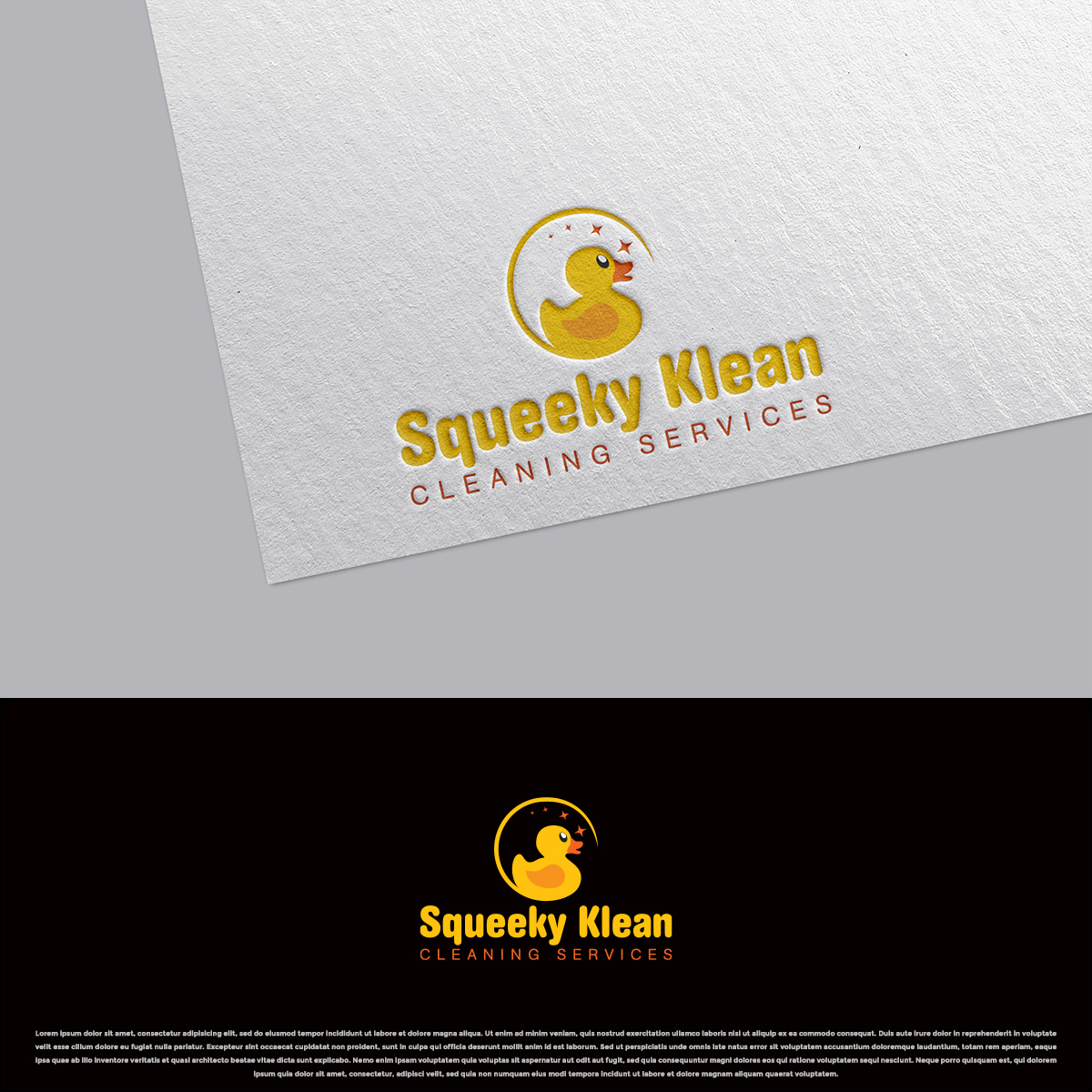 Logo Design for Squeeky Klean (possibly a tag line) cleaning services ...