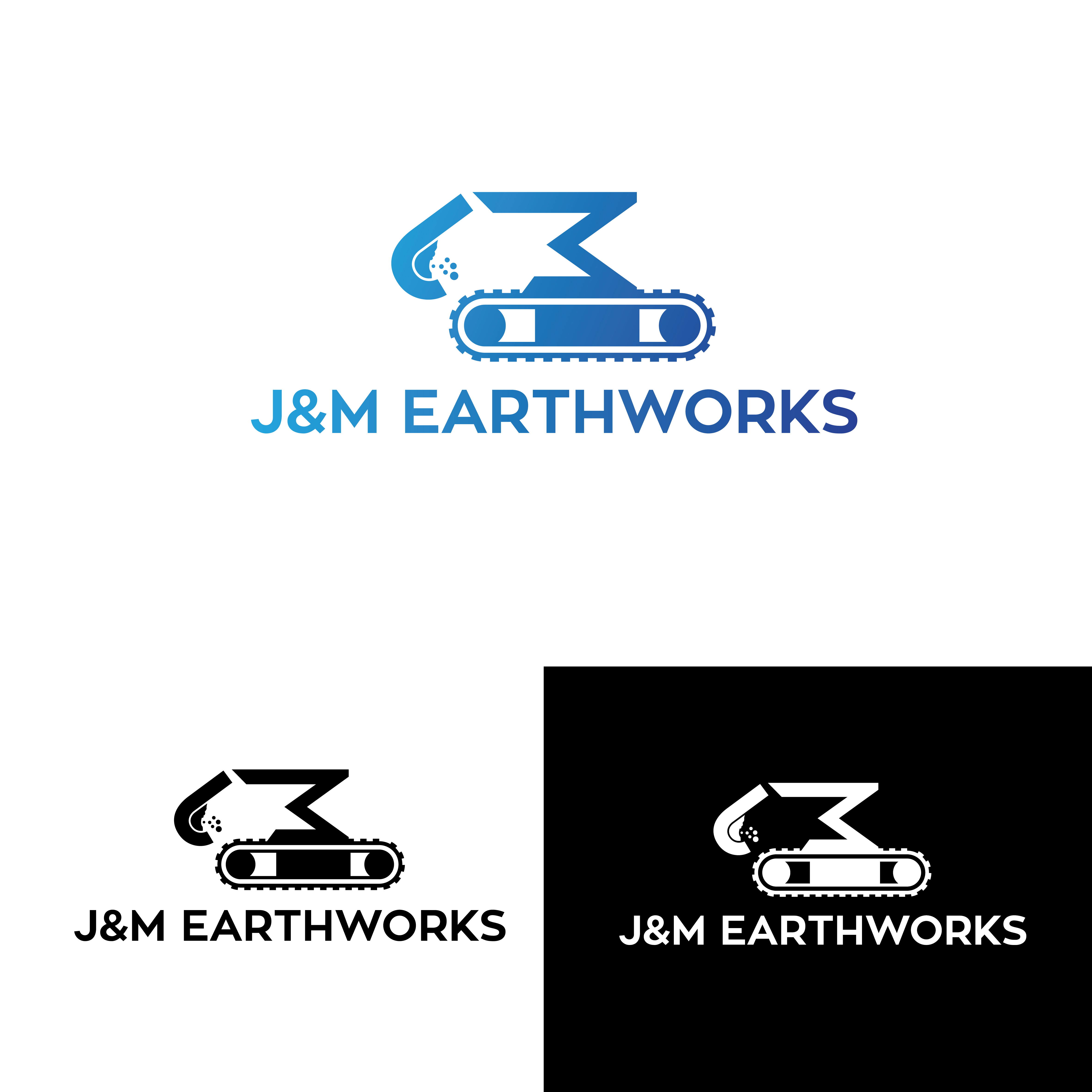 Masculine, Professional, Earth moving Logo Design for J&M EARTHWORKS by ...