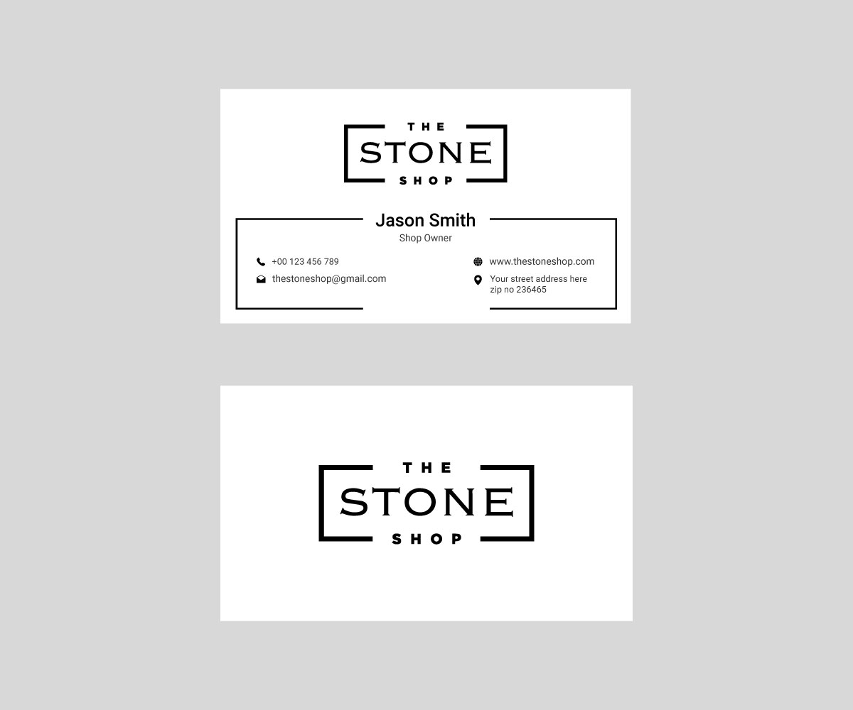 Business Card Design for The Stone Shop by Sofir Nayeem | Design #27851532