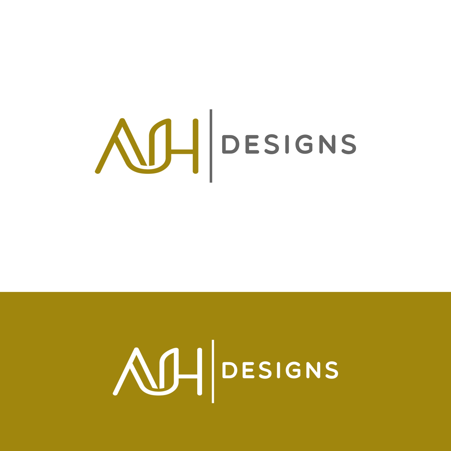 Logo Design for AH Designs by Liyana | Design #27875733