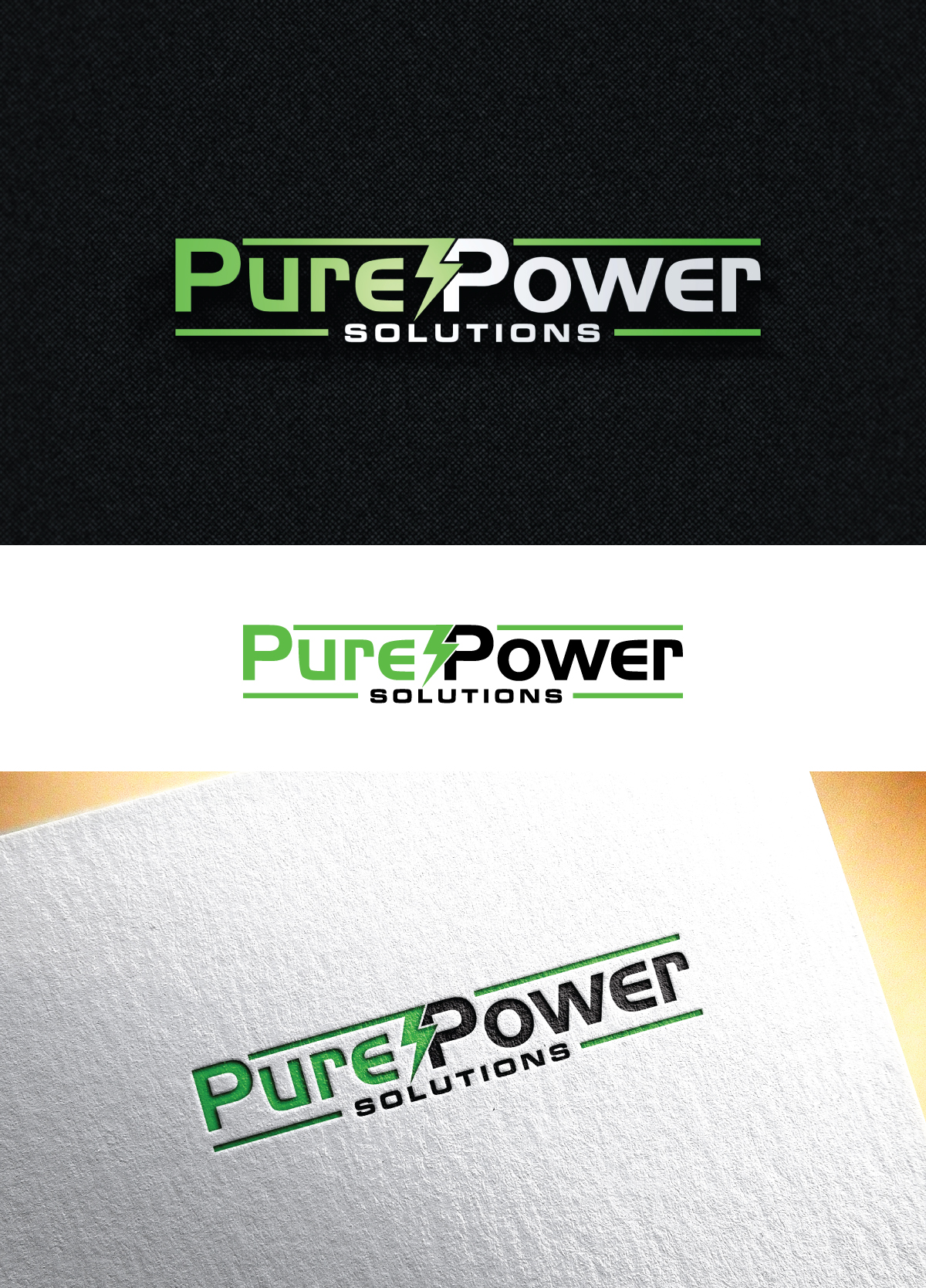 Logo Design for Pure Power Solutions by step forward 2 | Design #27891179