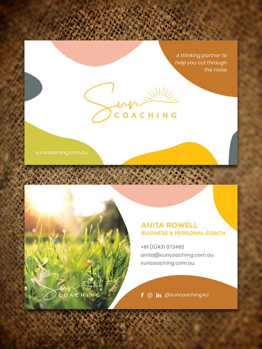 Elegant, Colorful, Business & Personal Coach Business Card Design for a ...