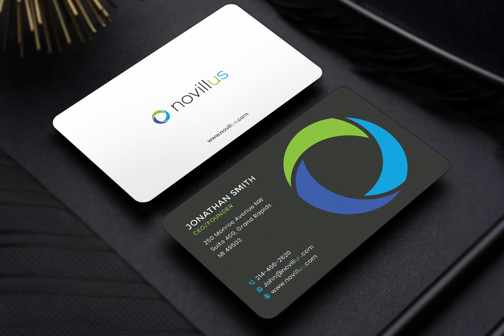 Upmarket, Serious, Health Care Technology Business Card Design for ...