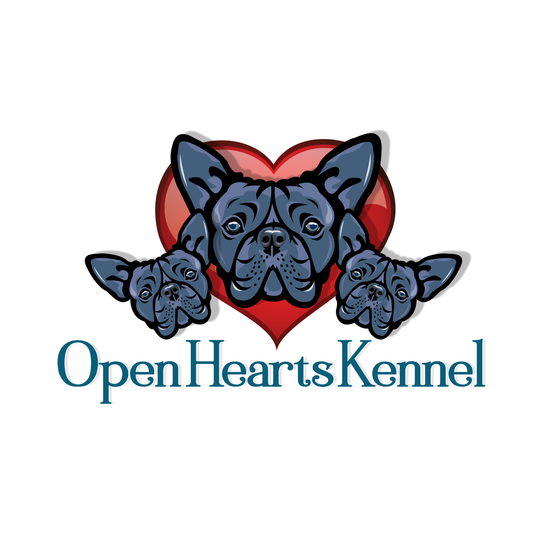 Personable, Feminine, dog Breeder Logo Design for Open Hearts Kennel by ...