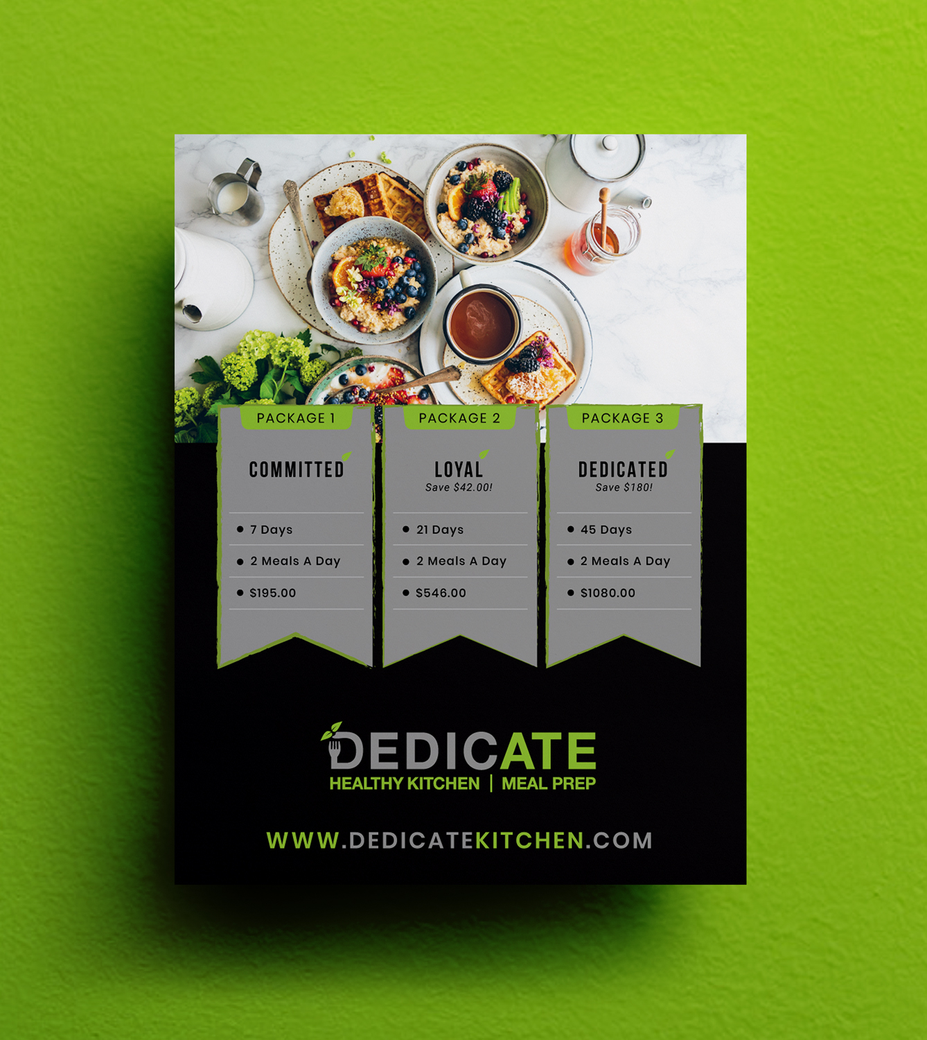 Elegant, Playful Flyer Design for DEDICATE Healthy Kitchen by JK18 ...