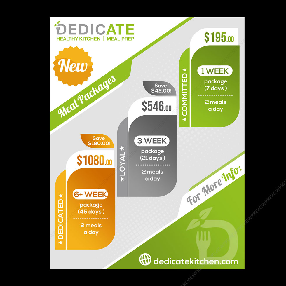Elegant, Playful Flyer Design for DEDICATE Healthy Kitchen by DA ...