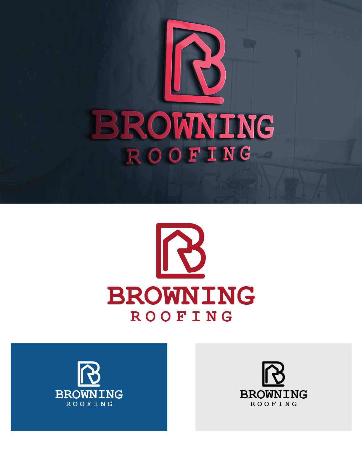 Elegant, Playful, Construction Logo Design for Browning Roofing by ...