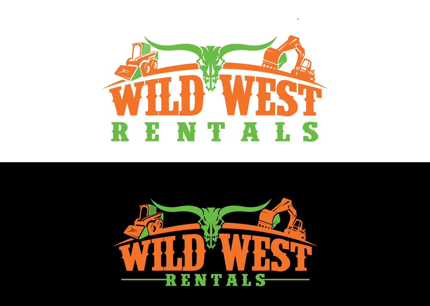Bold, Professional, Equipment Rental Logo Design for Wild West Rentals ...