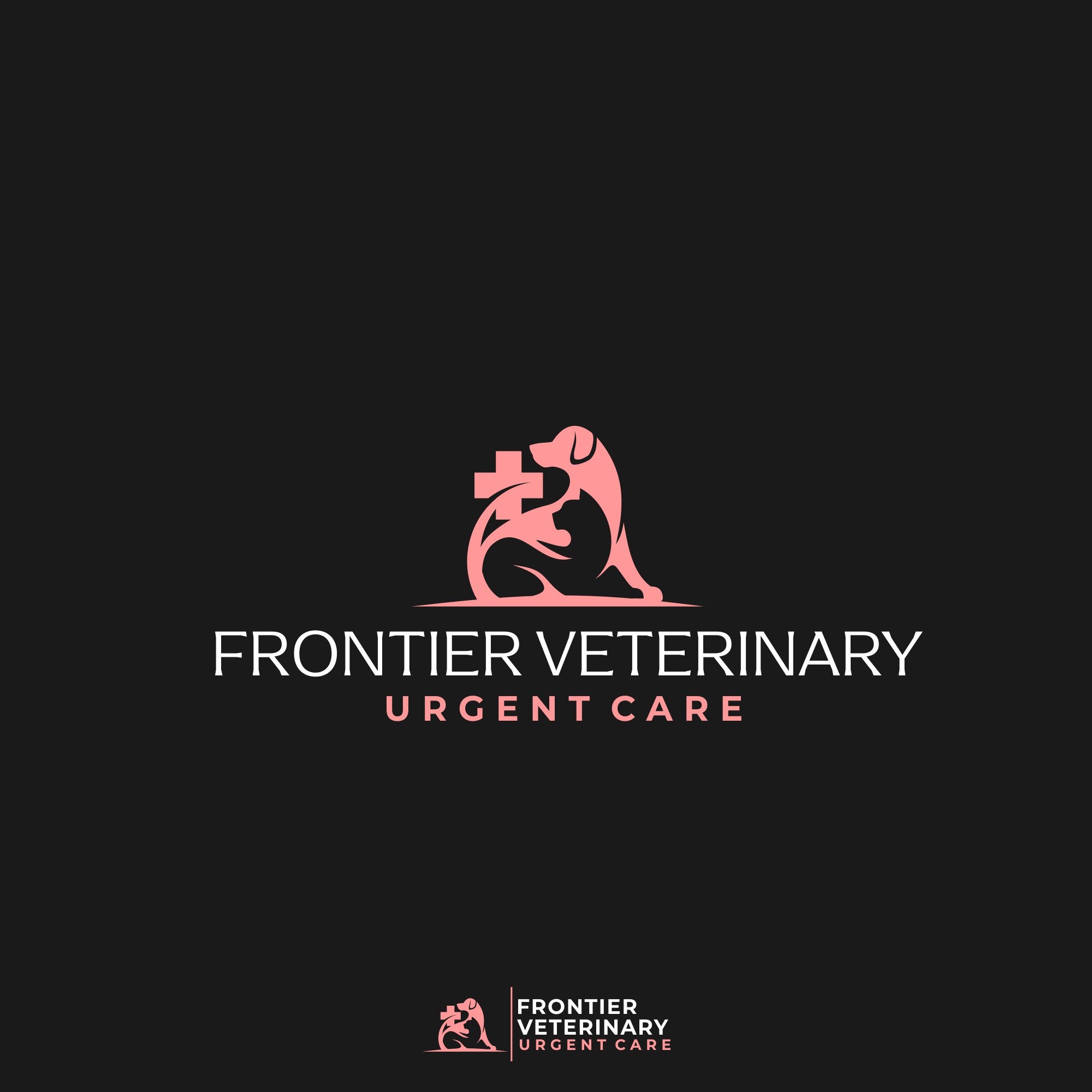 Bold, Personable, Veterinary Logo Design for Frontier Veterinary Urgent ...