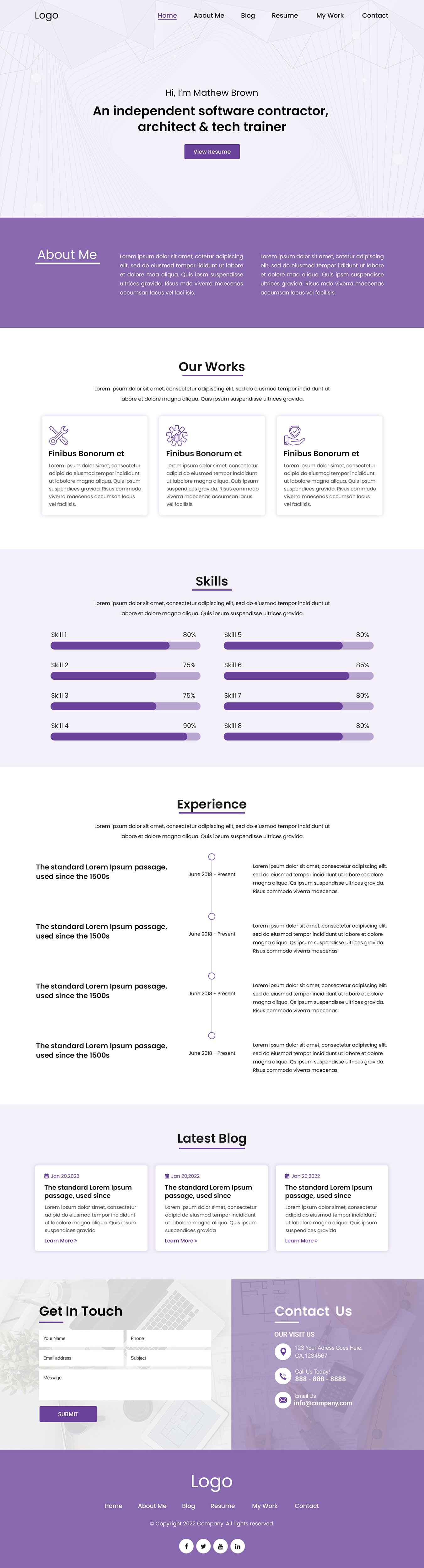 Elegant, Modern, Personal Homepage. Web Design for a Company by Titan ...