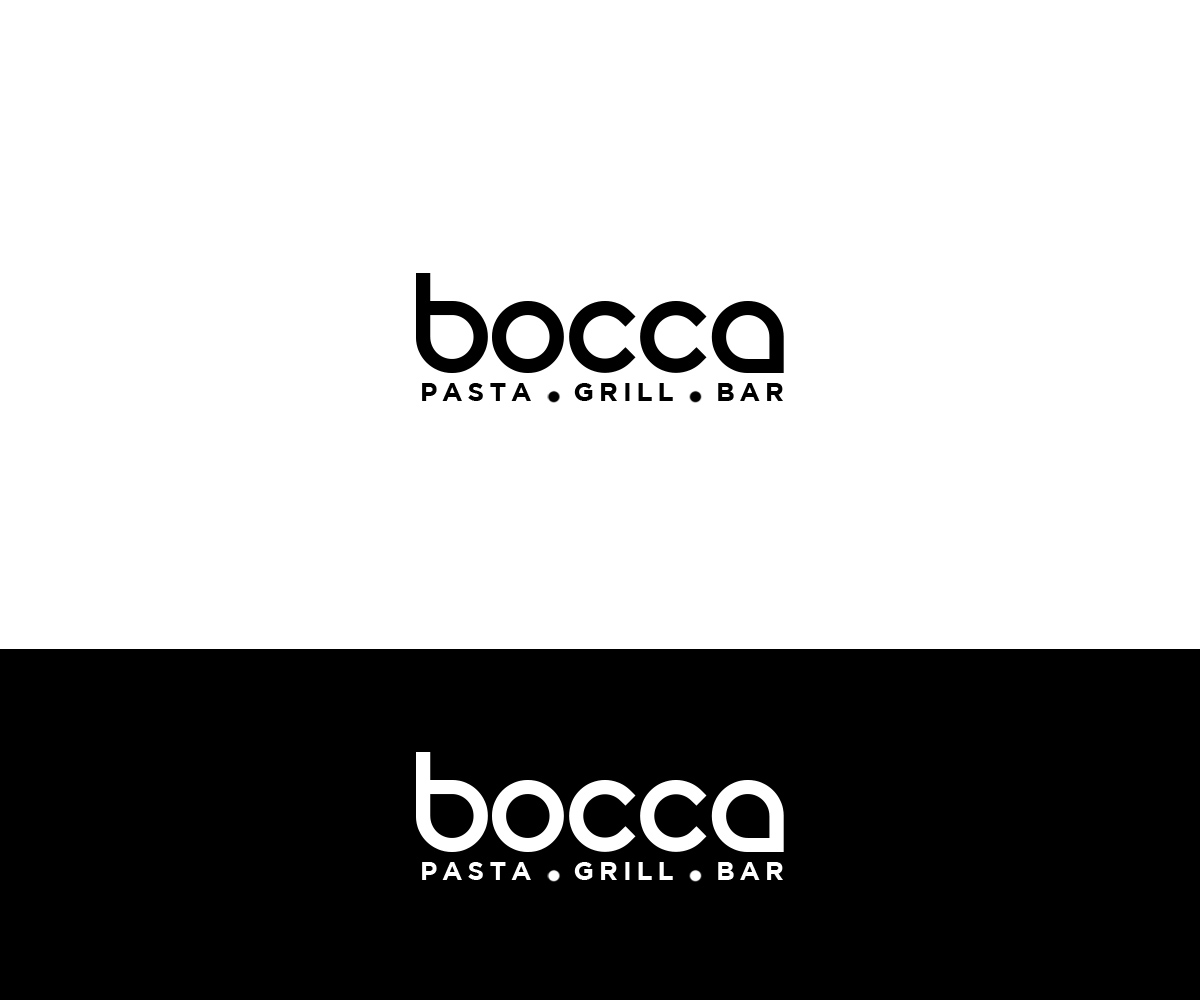 Elegant, Serious, Restaurant Logo Design for Bocca Pasta . Grill . Bar ...