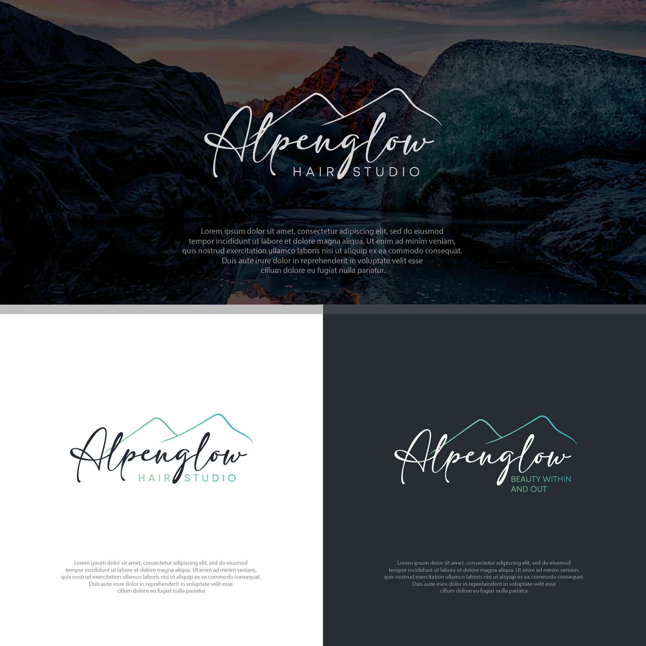 Logo Design for Alpenglow Hair Studio/Alpenglow-Beauty Within and Out ...