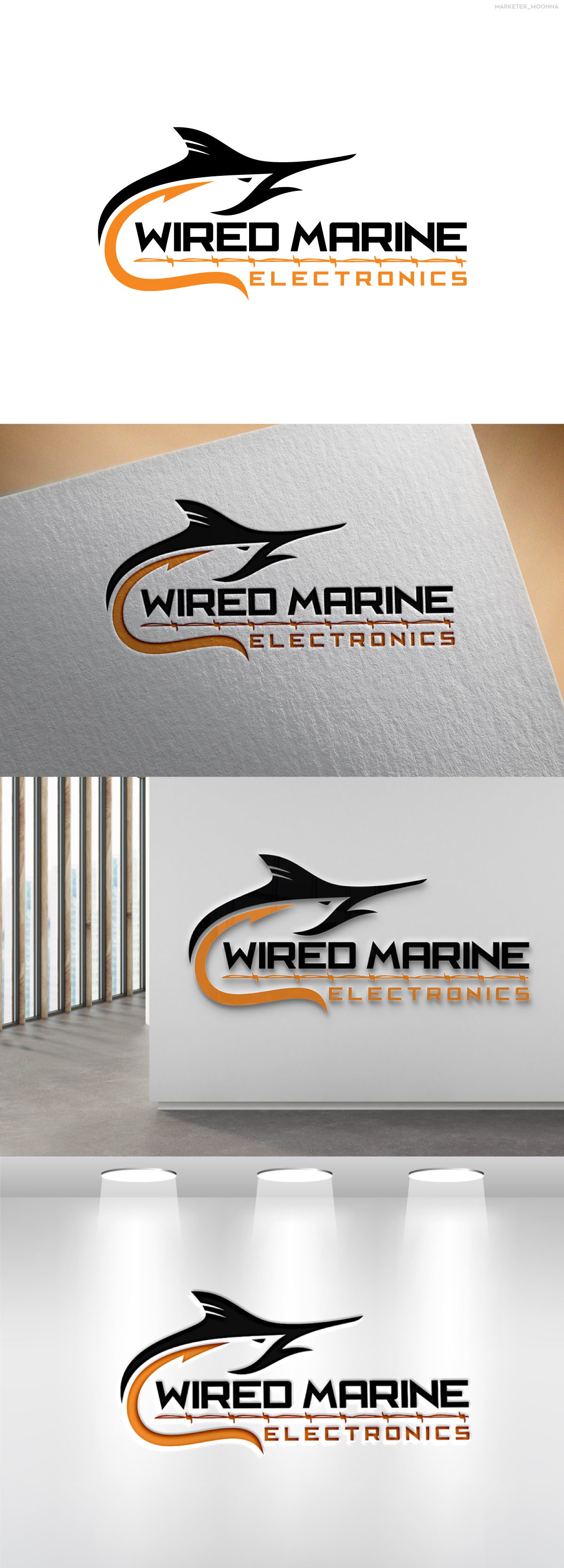 Elegant, Playful Logo Design for Wired Marine Electronics / Maryville ...