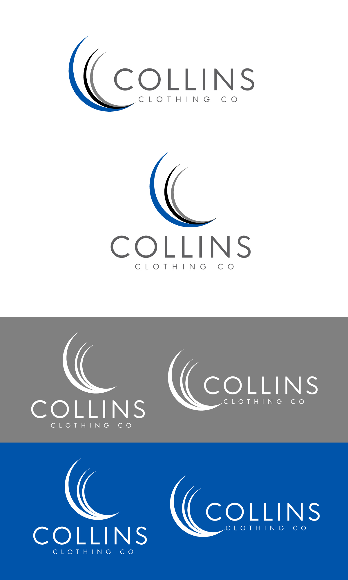Modern, Elegant, Online Clothing Logo Design for Collins Clothing Co by ...