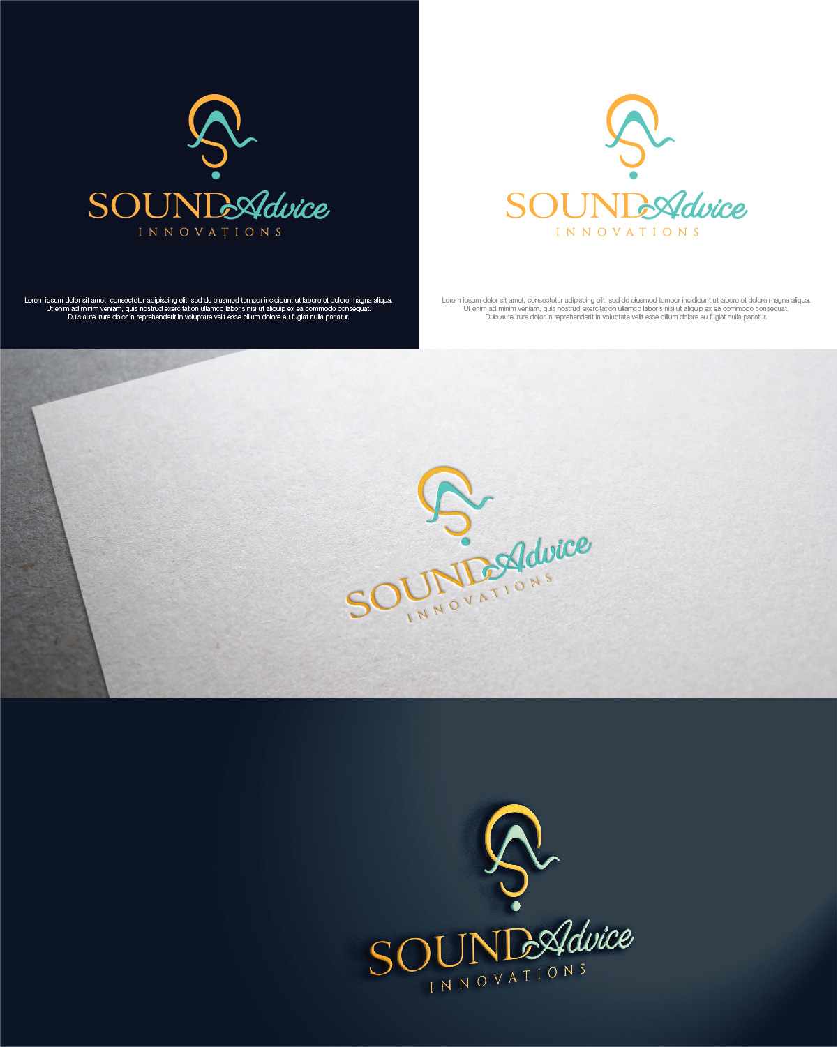 Elegant, Playful Logo Design for Sound advice (tagline - innovations ...