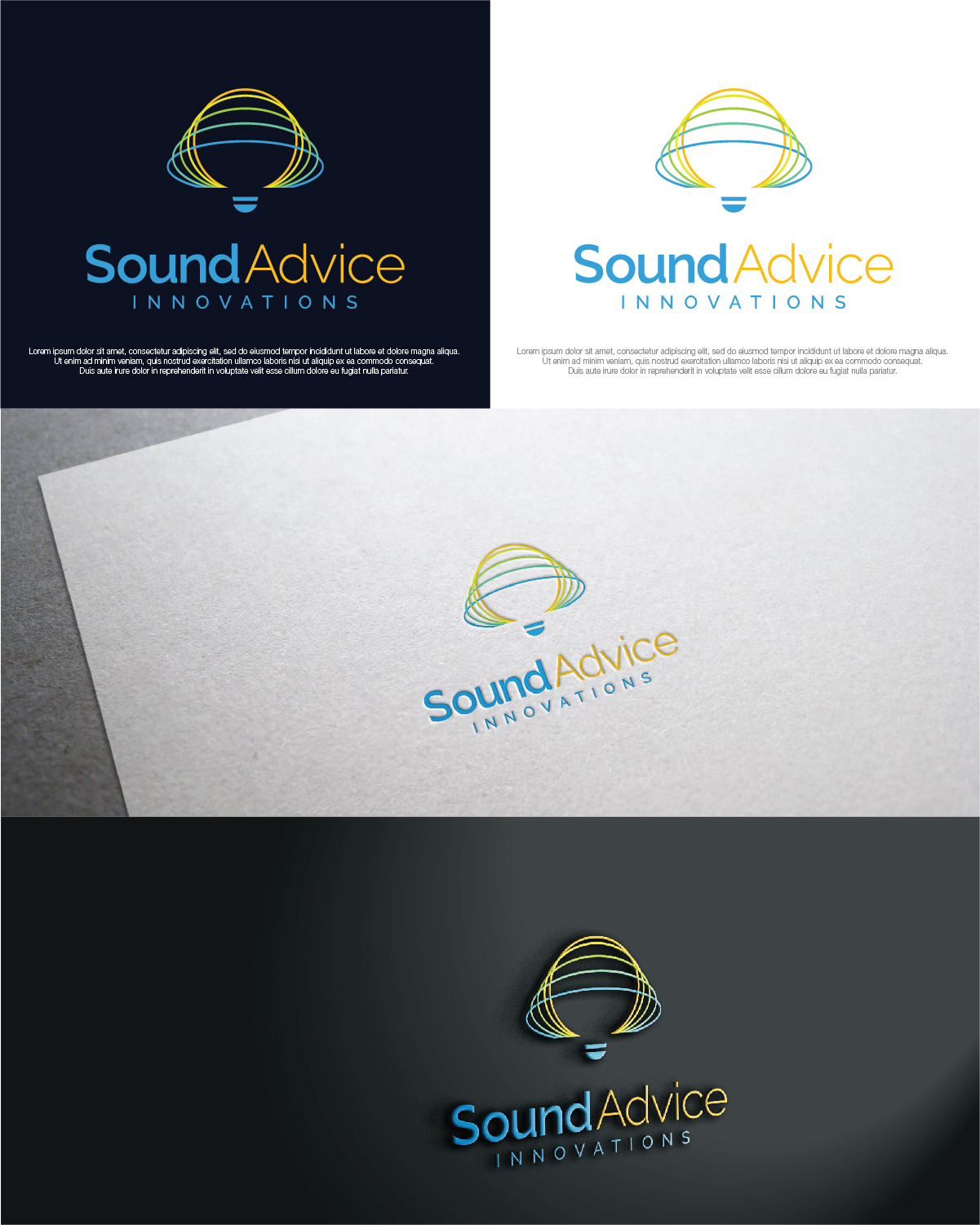 Elegant, Playful Logo Design for Sound advice (tagline - innovations ...
