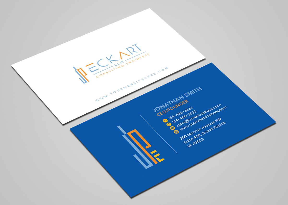 Serious, Professional, Professional Civil Engineering Business Card ...