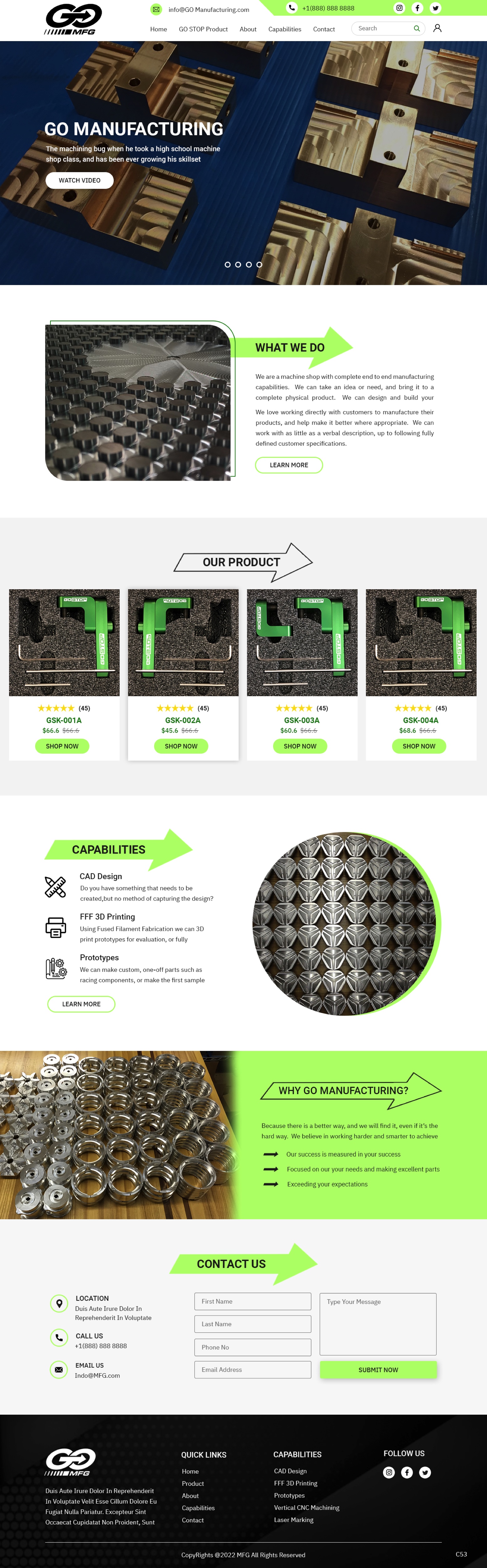 Bold, Masculine, Manufacturing and machine shops Wordpress Design for ...