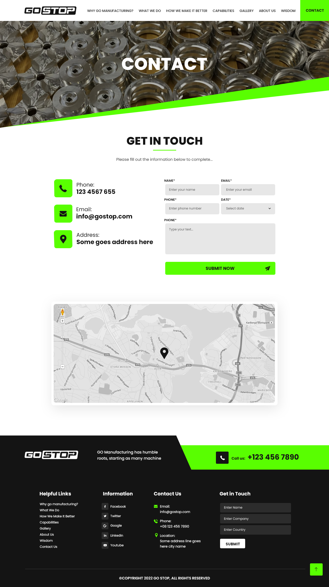 Bold, Masculine, Manufacturing and machine shops Wordpress Design for ...