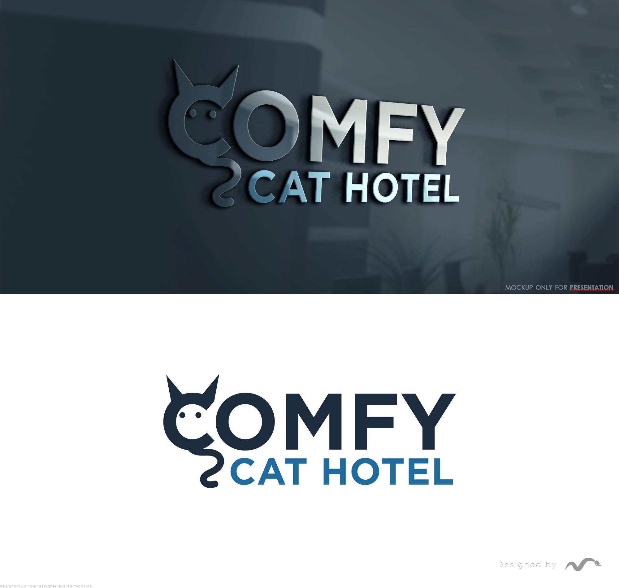 Modern, Professional, Pets Logo Design for Comfy Cat Hotel by Mono.co ...