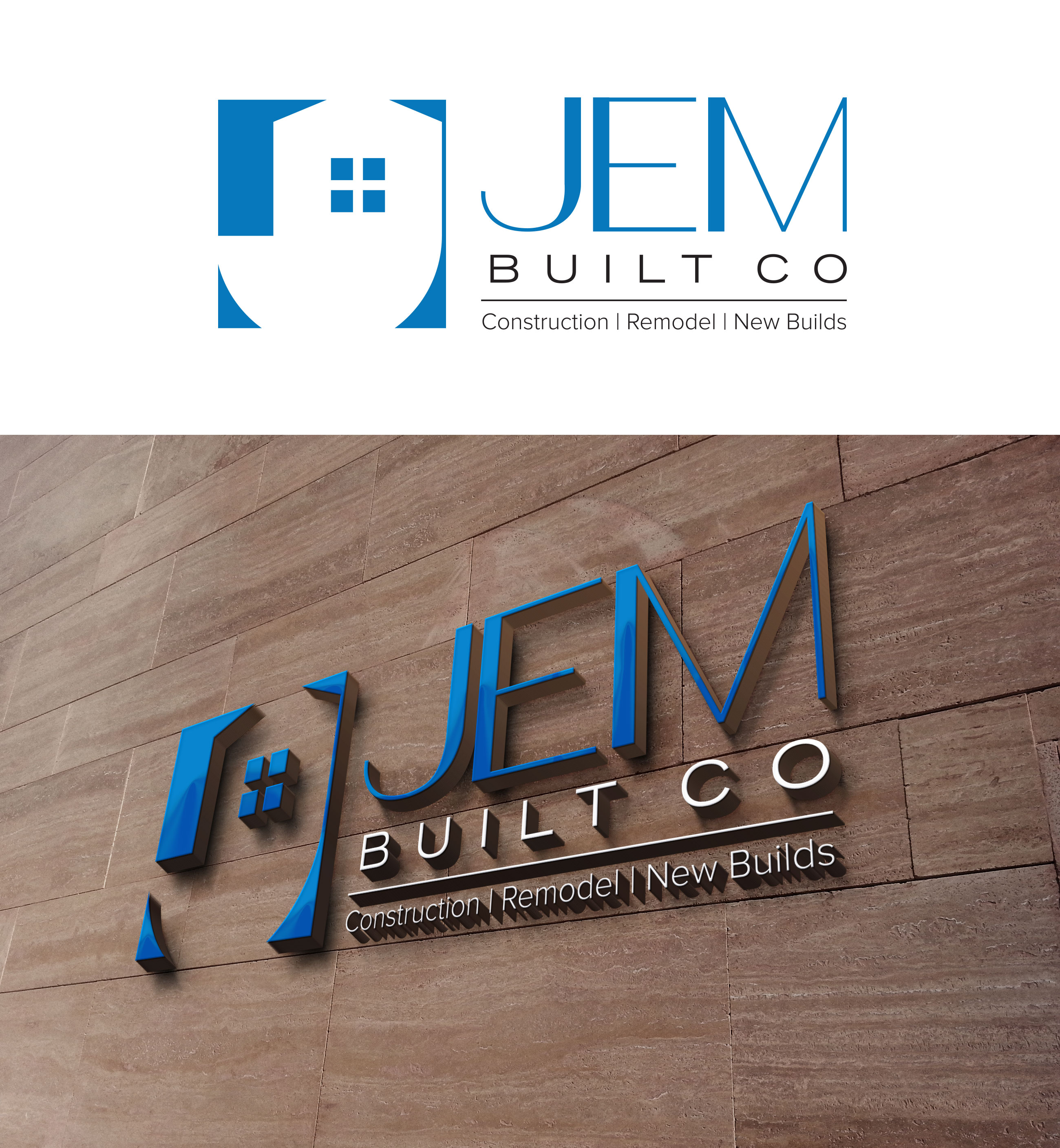 Bold, Serious, Construction Logo Design for JEM BUILT CO | Construction ...