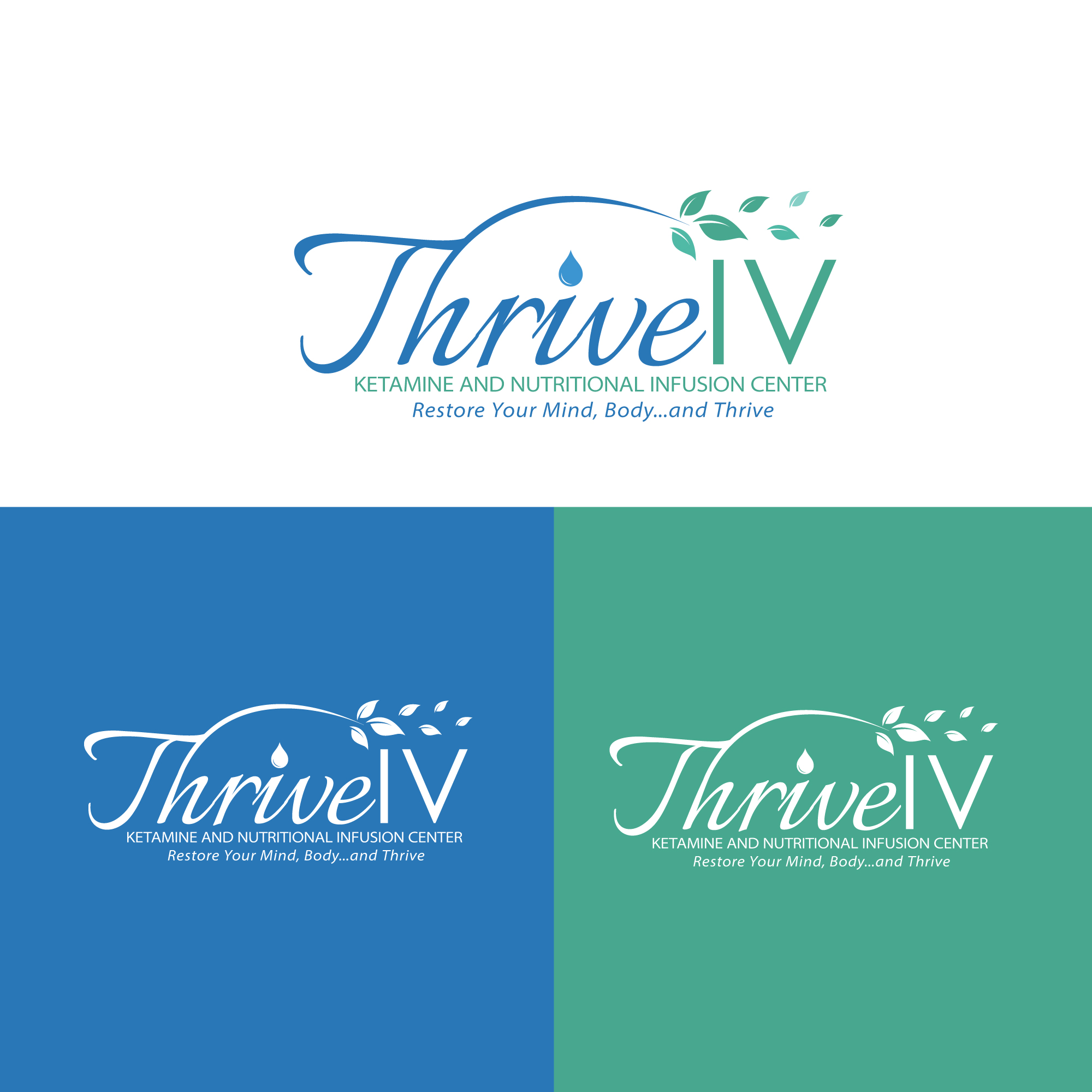 Elegant, Playful Logo Design for Thrive IV Ketamine and Nutritional ...