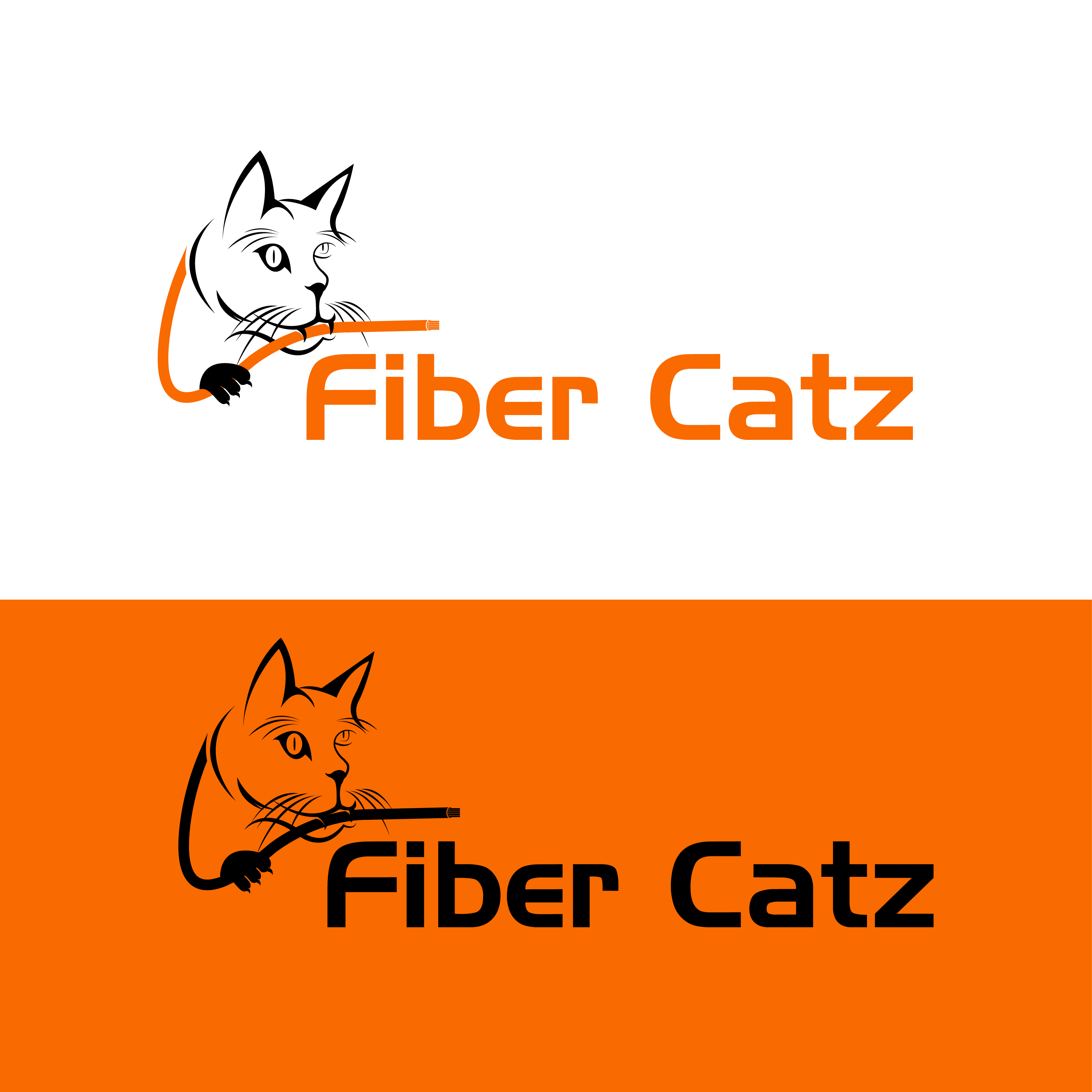 Bold, Serious, Cabling-Wiring Logo Design for Fiber Catz " in yellow ...