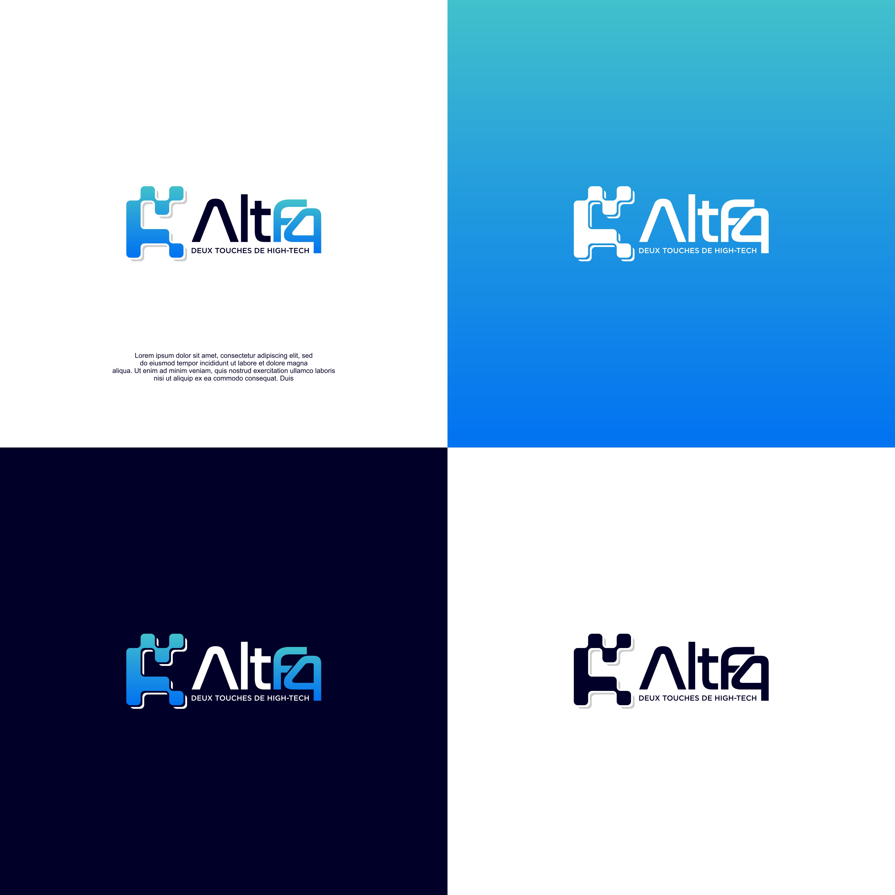 Modern, Elegant, IT, informatique Logo Design for AltF4 (deux touches ...