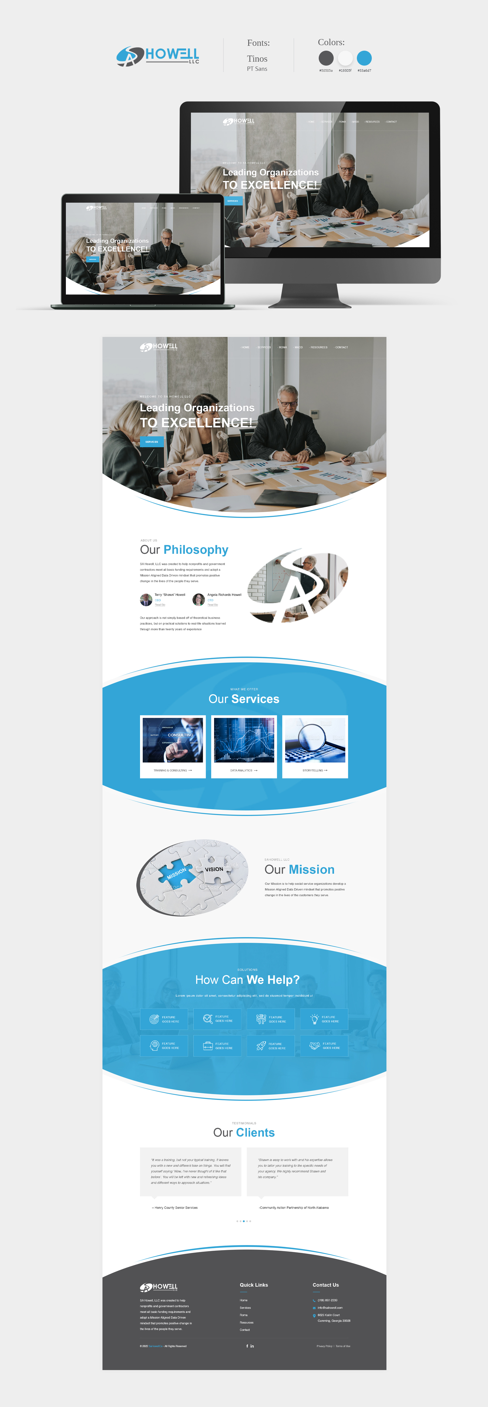 Modern, Professional, Consulting Wordpress Design for SA Howell, LLC by ...