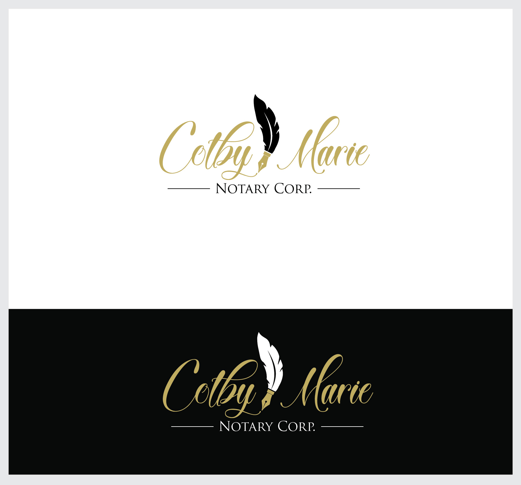 Serious, Modern, Legal, Law, Notary Public Logo Design for Colby Marie ...