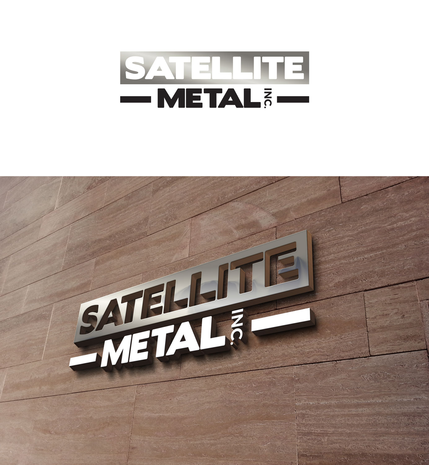 Professional, Modern, Metal stamping Logo Design for Satellite Metal ...