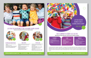 Flyer for Brand New Montessori School | 44 Flyer Designs for a business ...