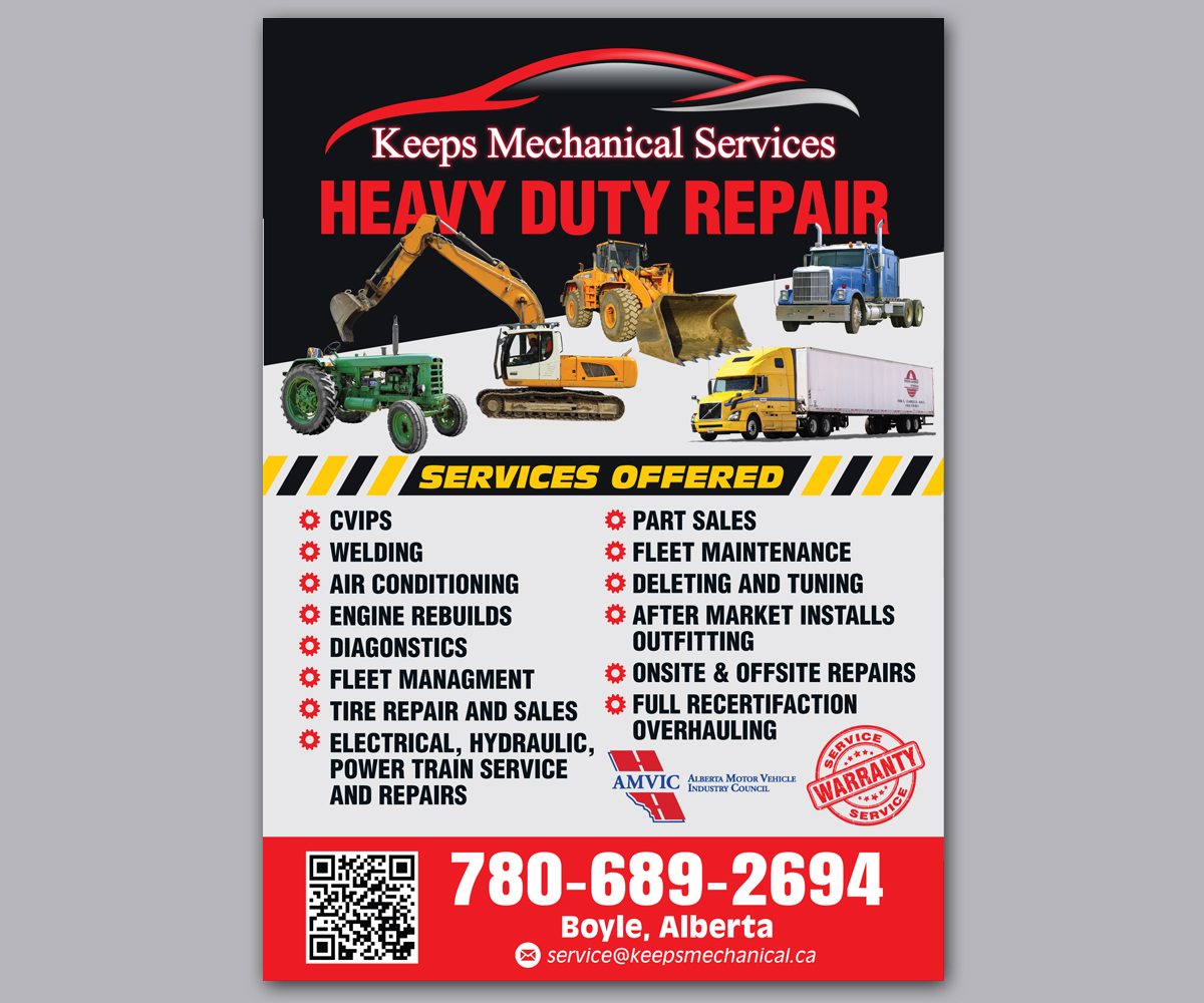 Elegant, Playful, Heavy Duty Repairs Flyer Design for a Company by ...