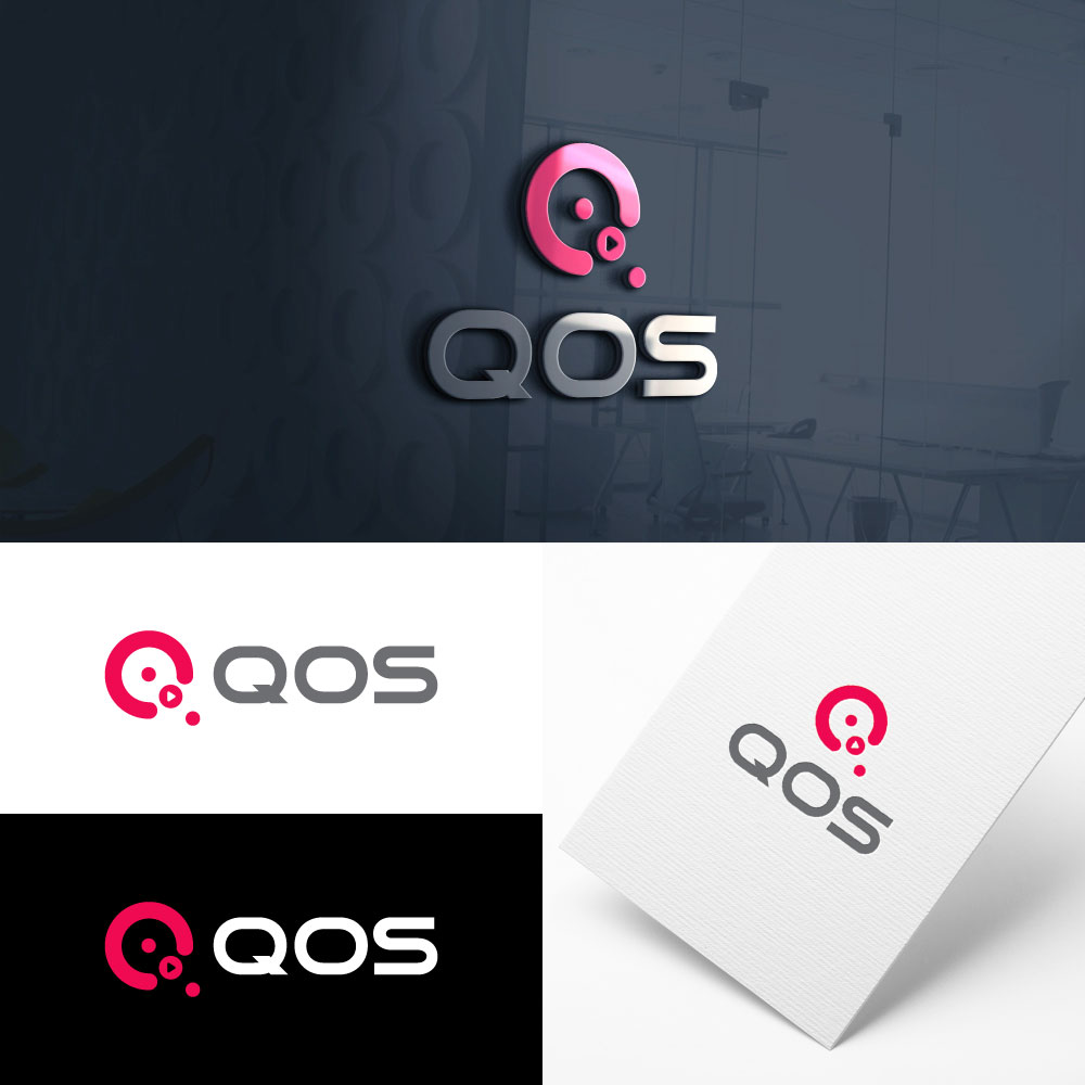 Playful, Modern, video on demand streaming platform Logo Design for QOS ...