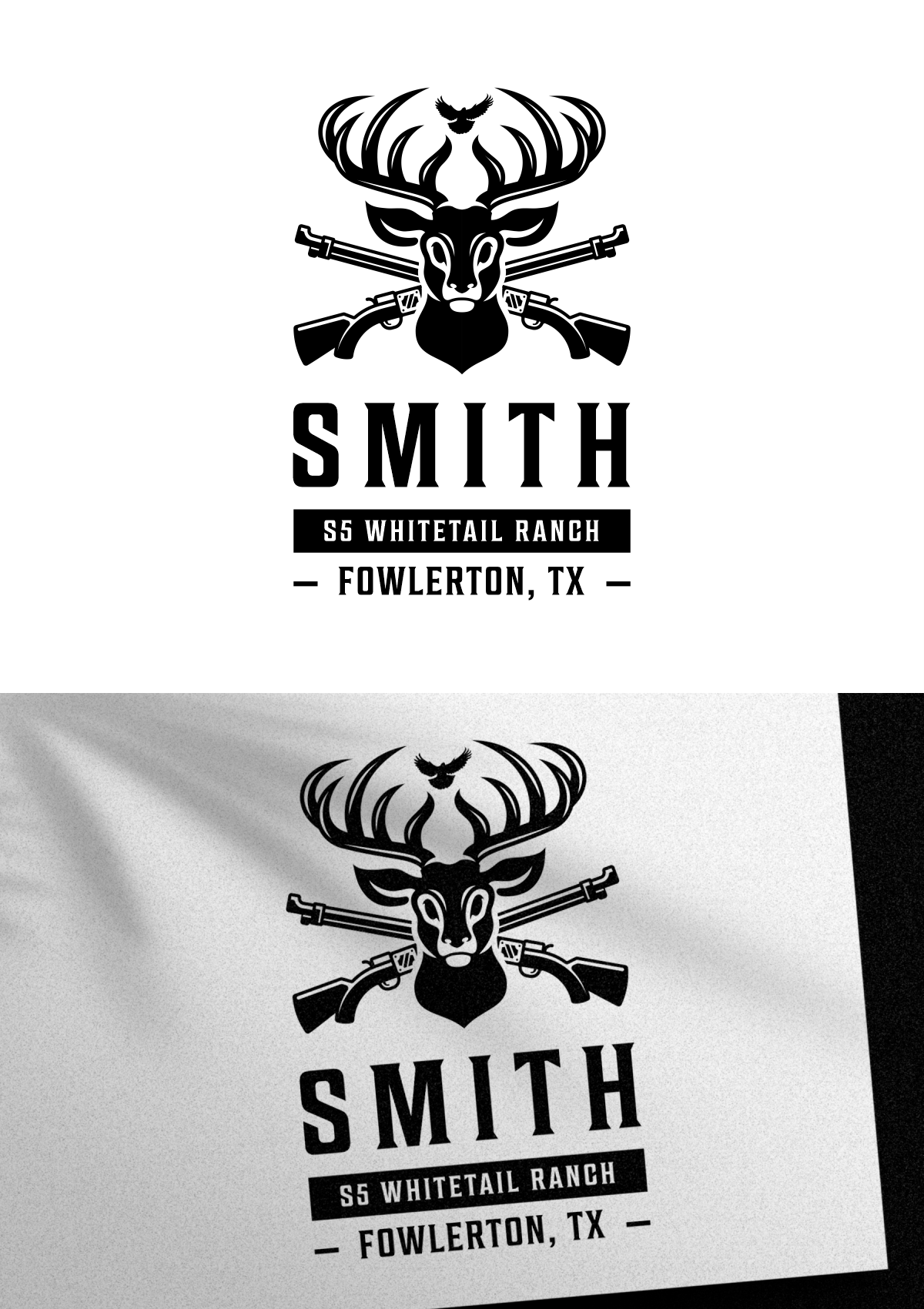 Masculine, Traditional, Hunting Logo Design for S5 Whitetail Ranch ...